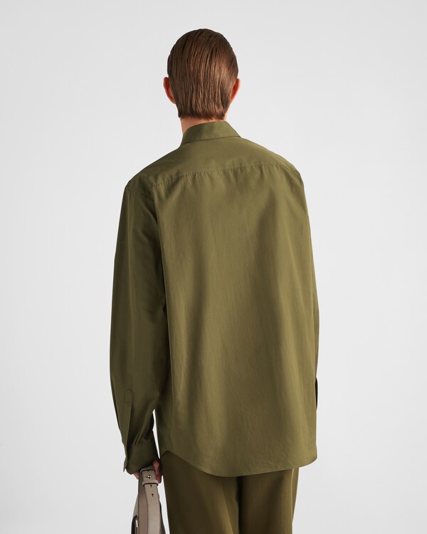 Military Green Cotton Shirt | PRADA