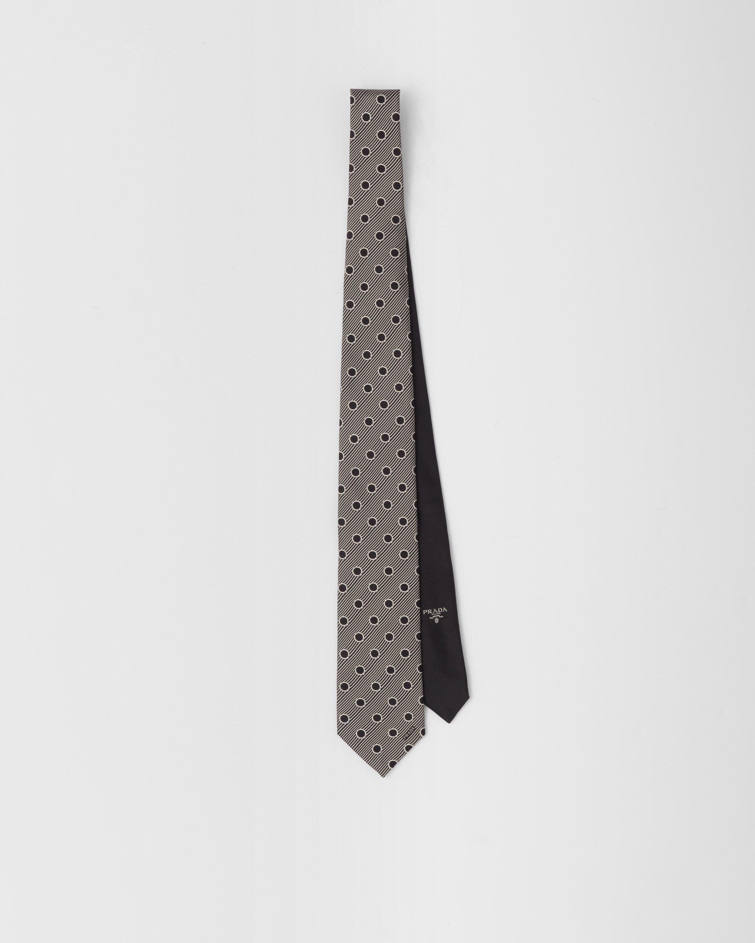 Carbone Macro-print Silk Tie | PRADA