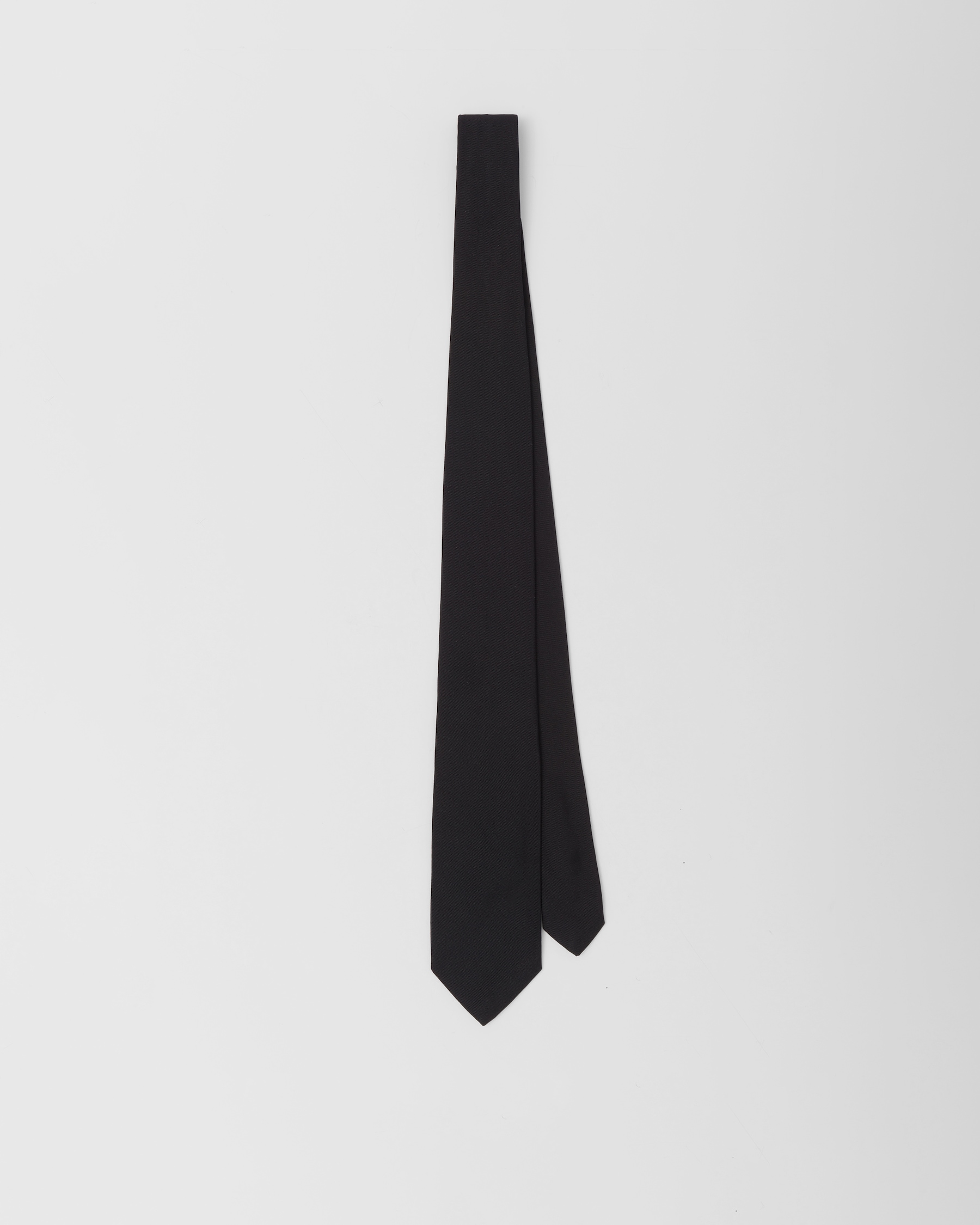 Black Silk Faille Tie | PRADA