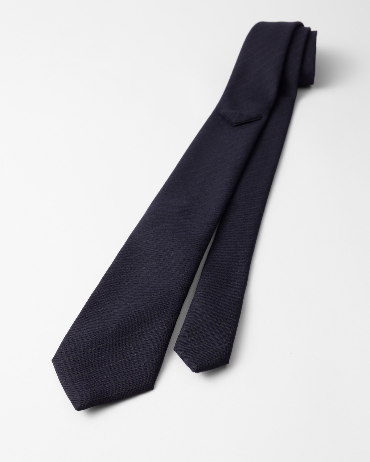 Navy Wool Tie | PRADA