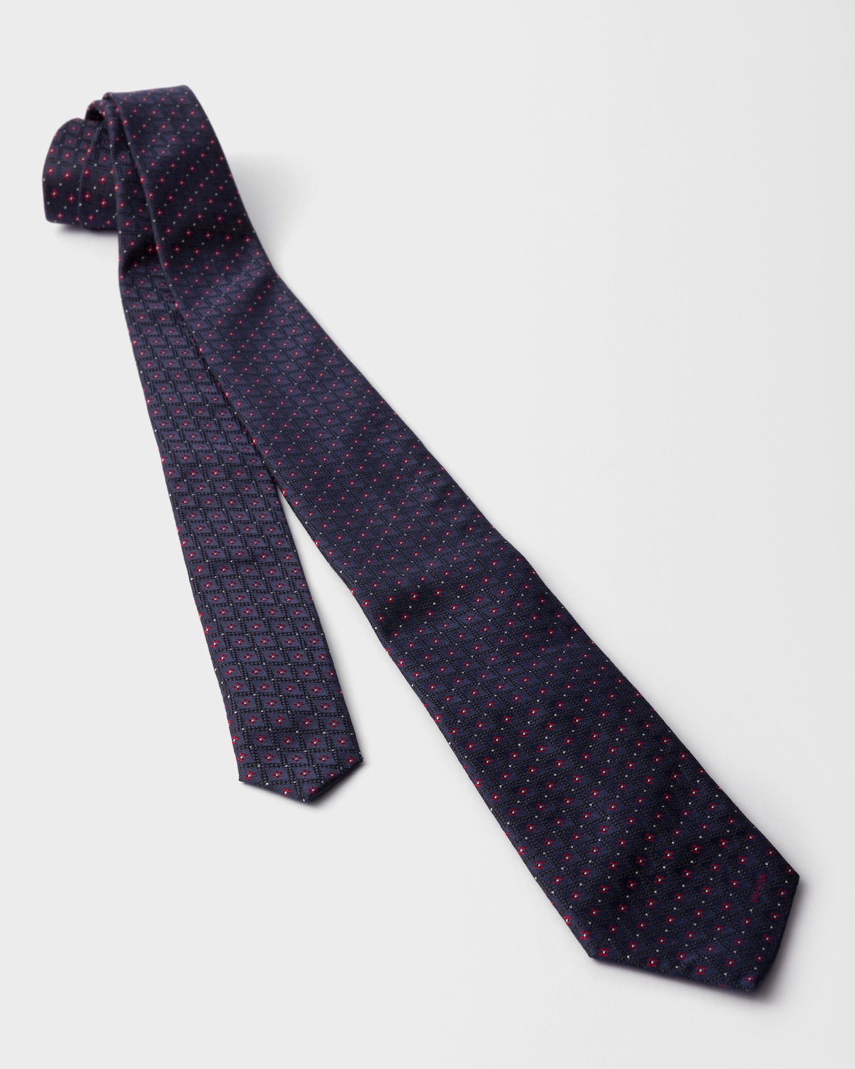 Navy Silk Tie | PRADA