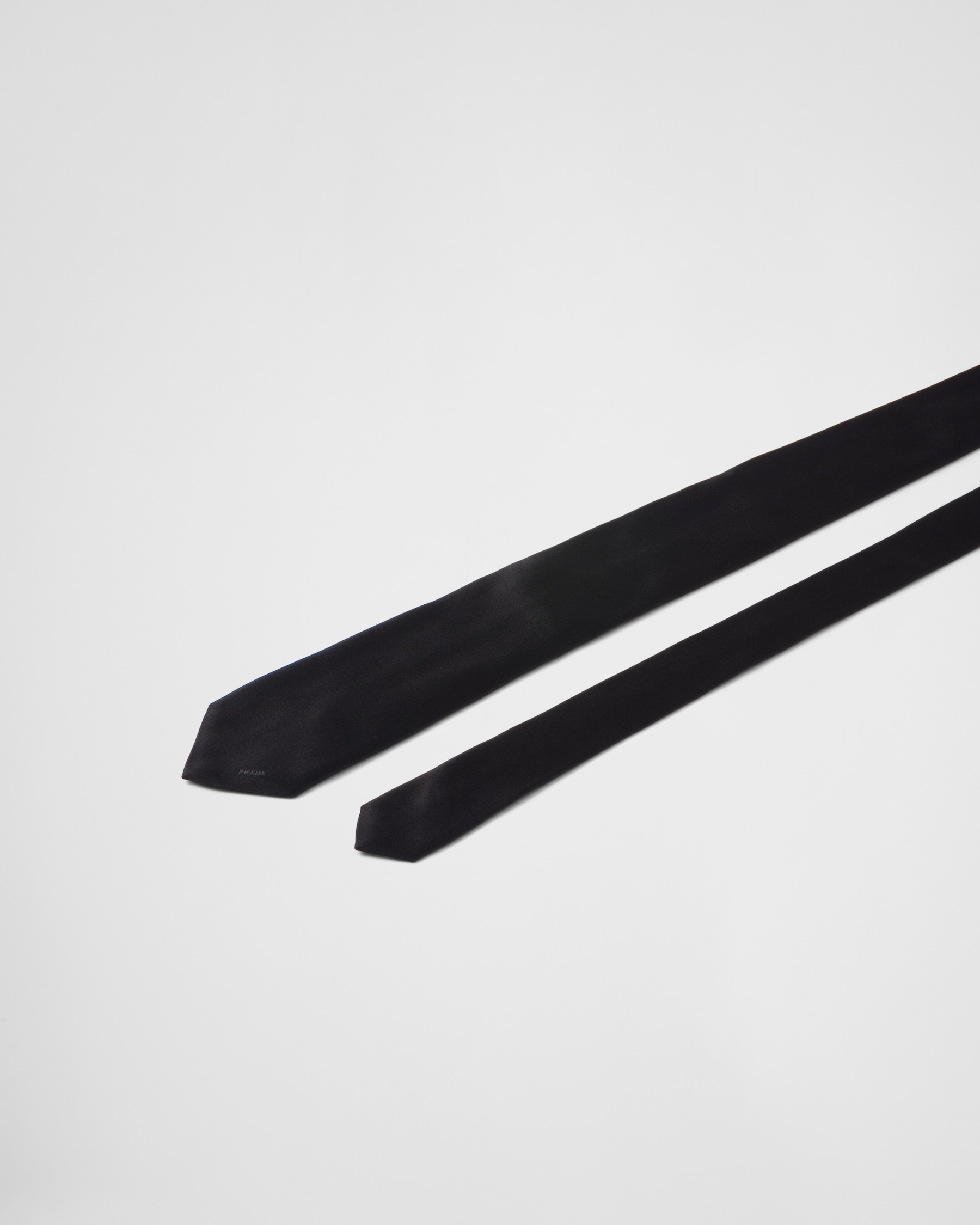 Black Satin Tie | PRADA - United States