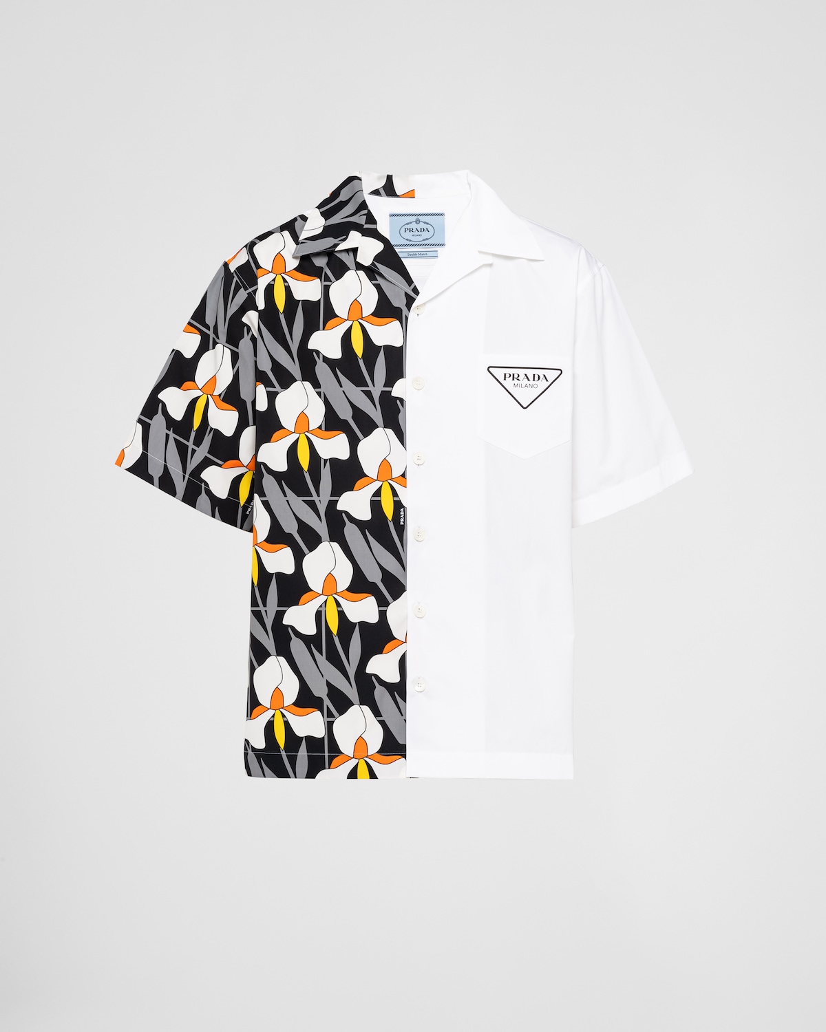 White/white Double Match Heavy Cotton Shirt | PRADA