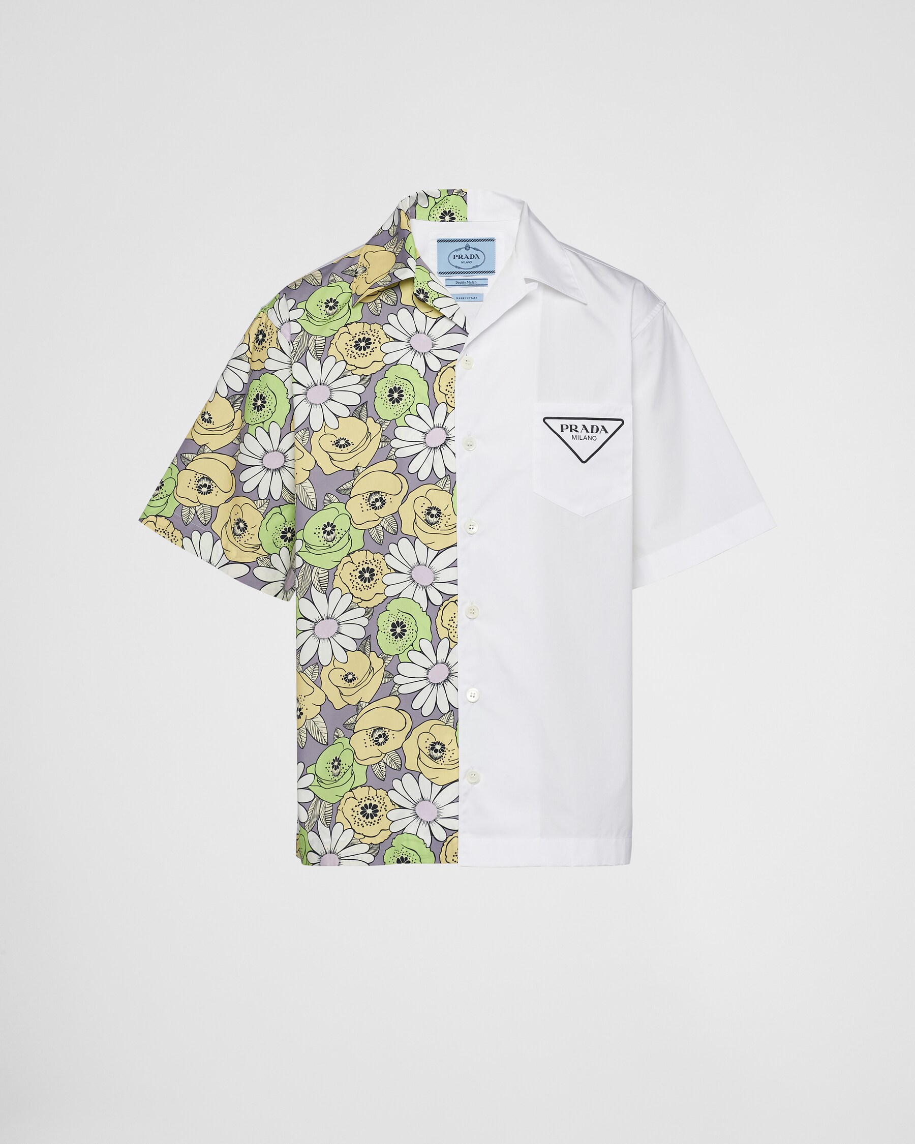 Vanilla Double Match Cotton Shirt | PRADA