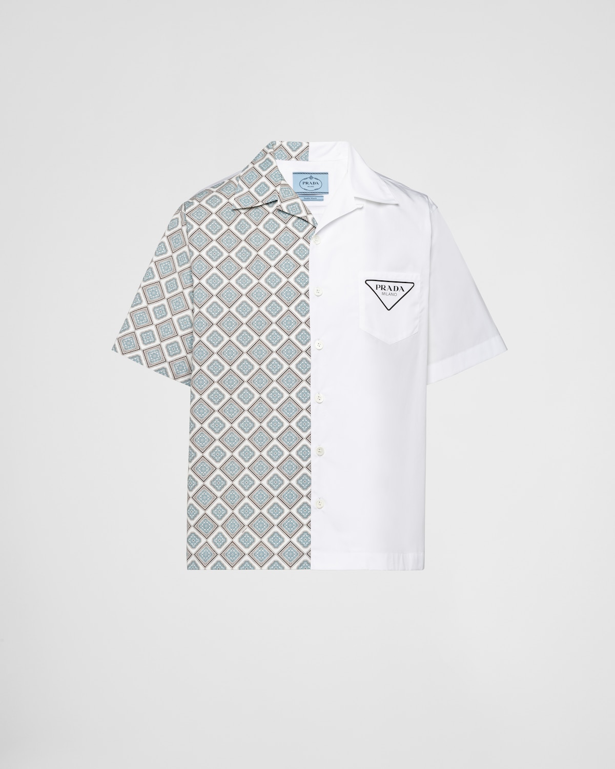 Crystal Double Match Cotton Shirt | PRADA