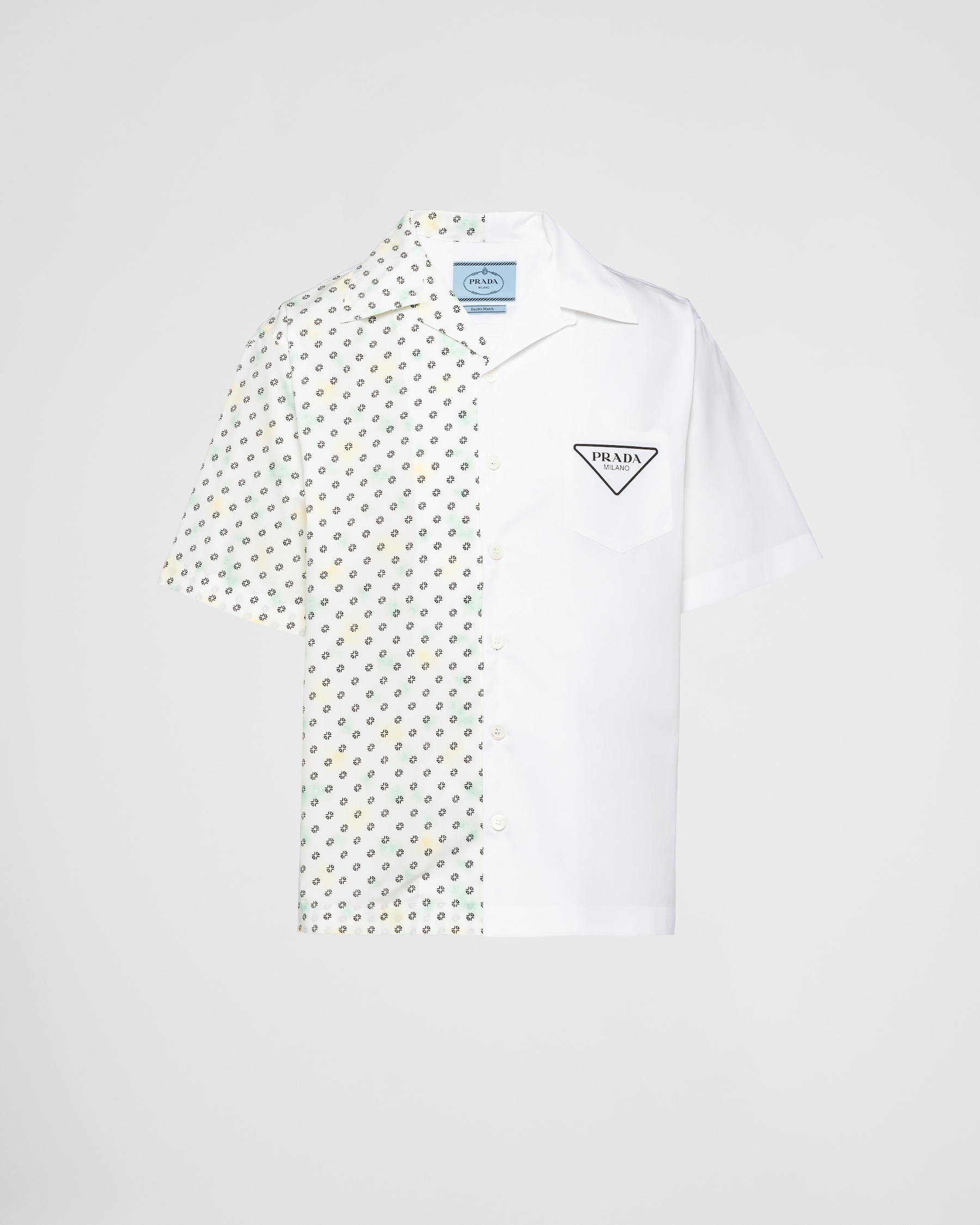 Vanilla Double Match Cotton Shirt | PRADA