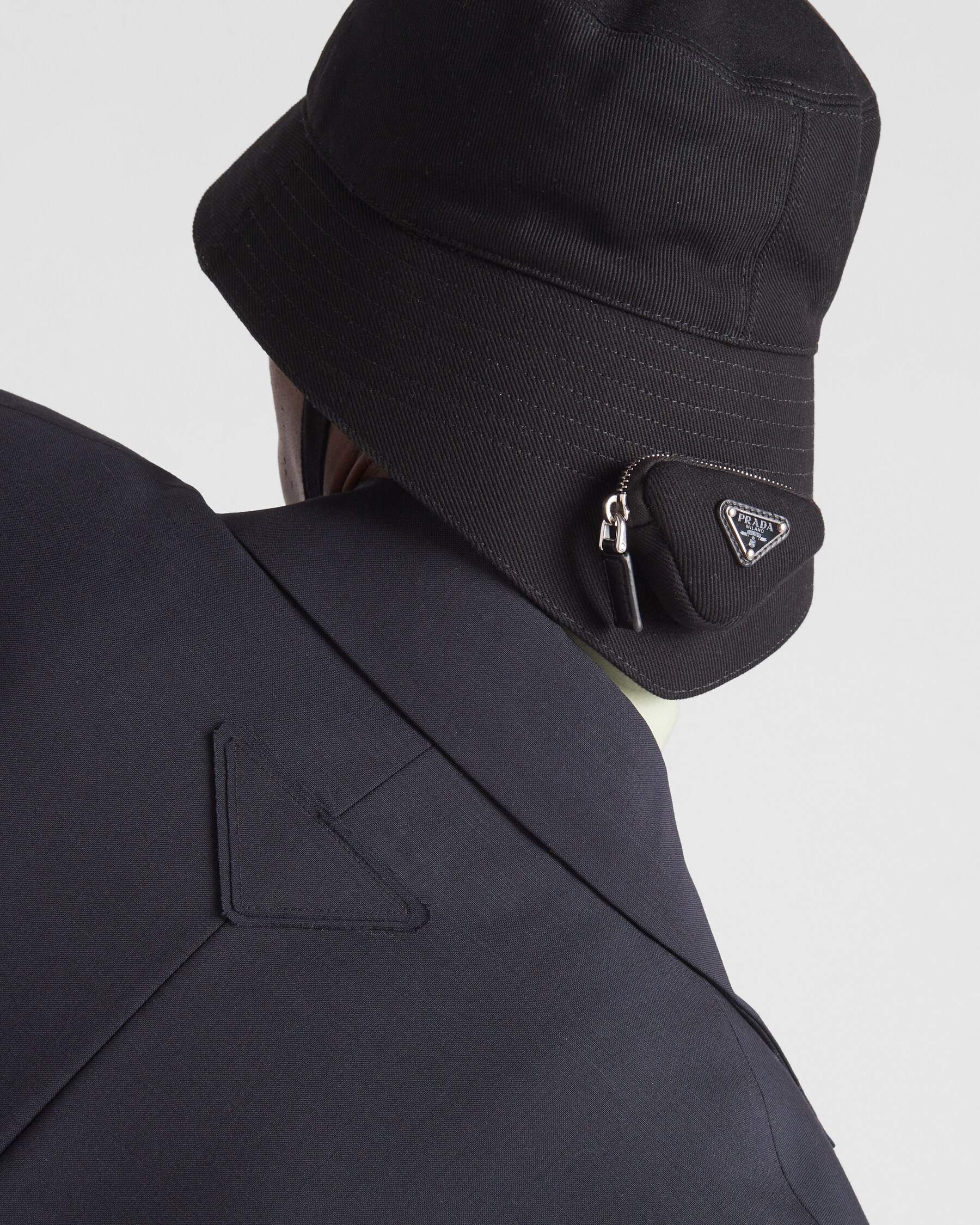 Navy Single-breasted Wool And Mohair Jacket | PRADA