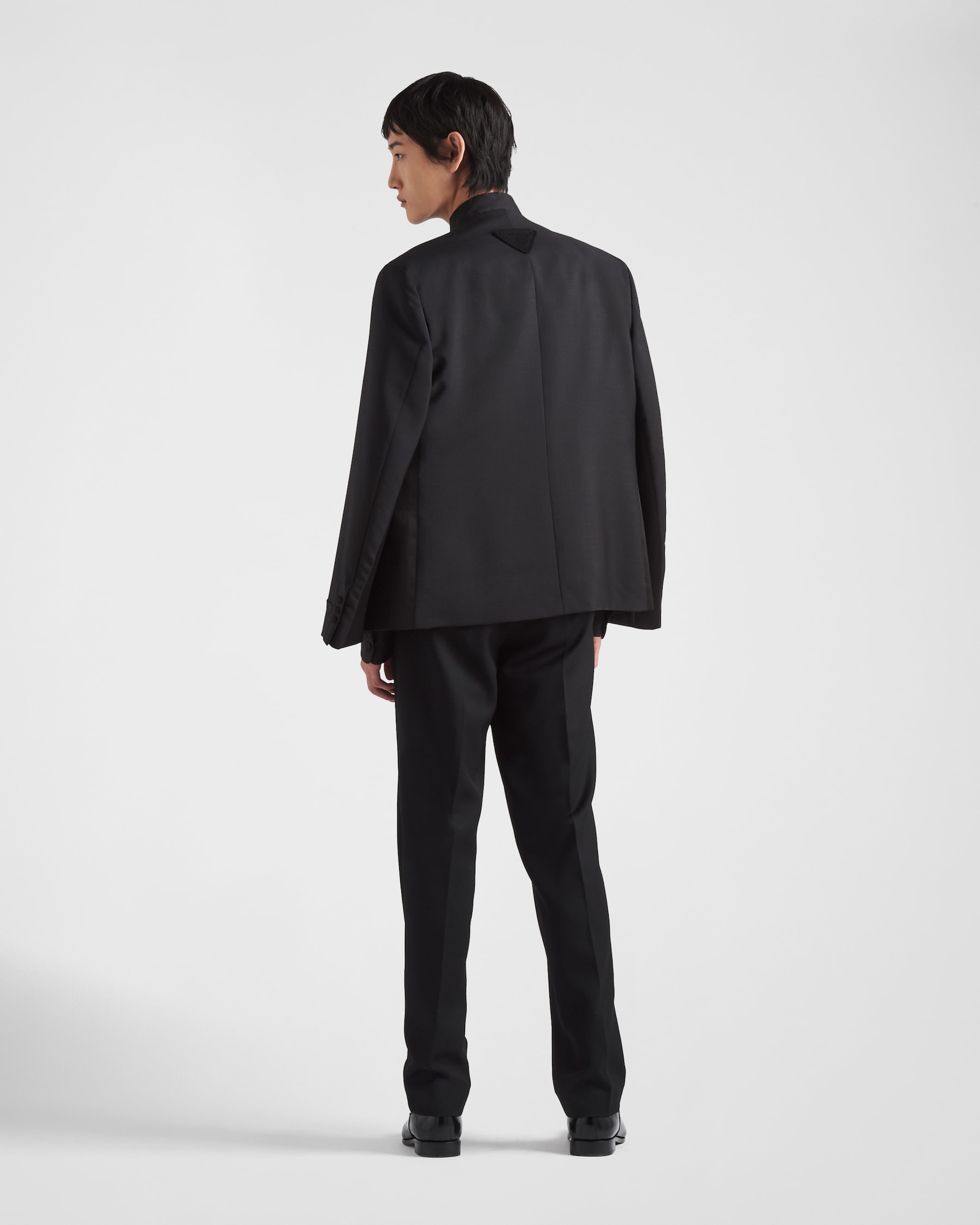 Black Single-breasted Mohair Wool Jacket | PRADA