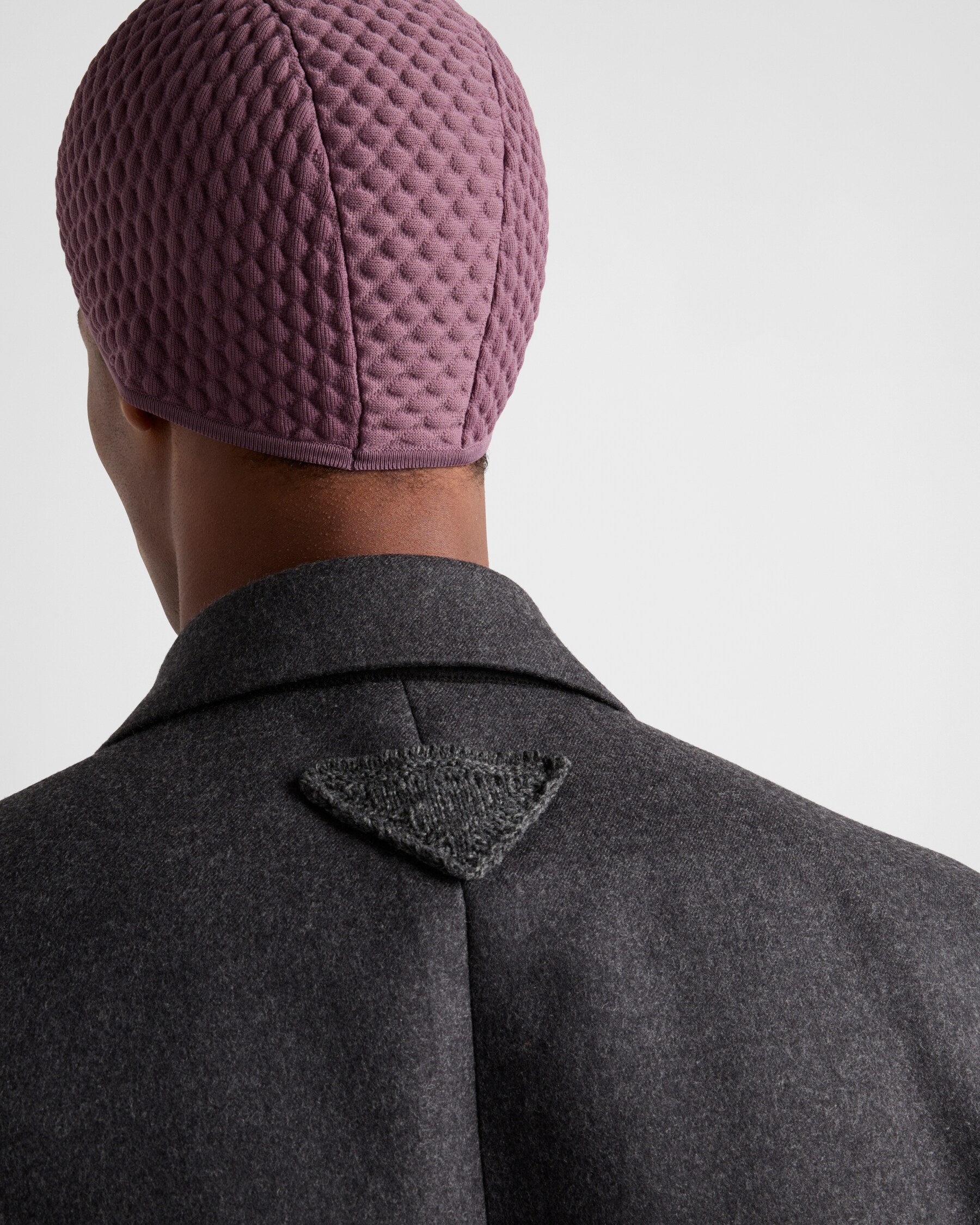 Slate Gray Single-breasted Wool Jacket | PRADA