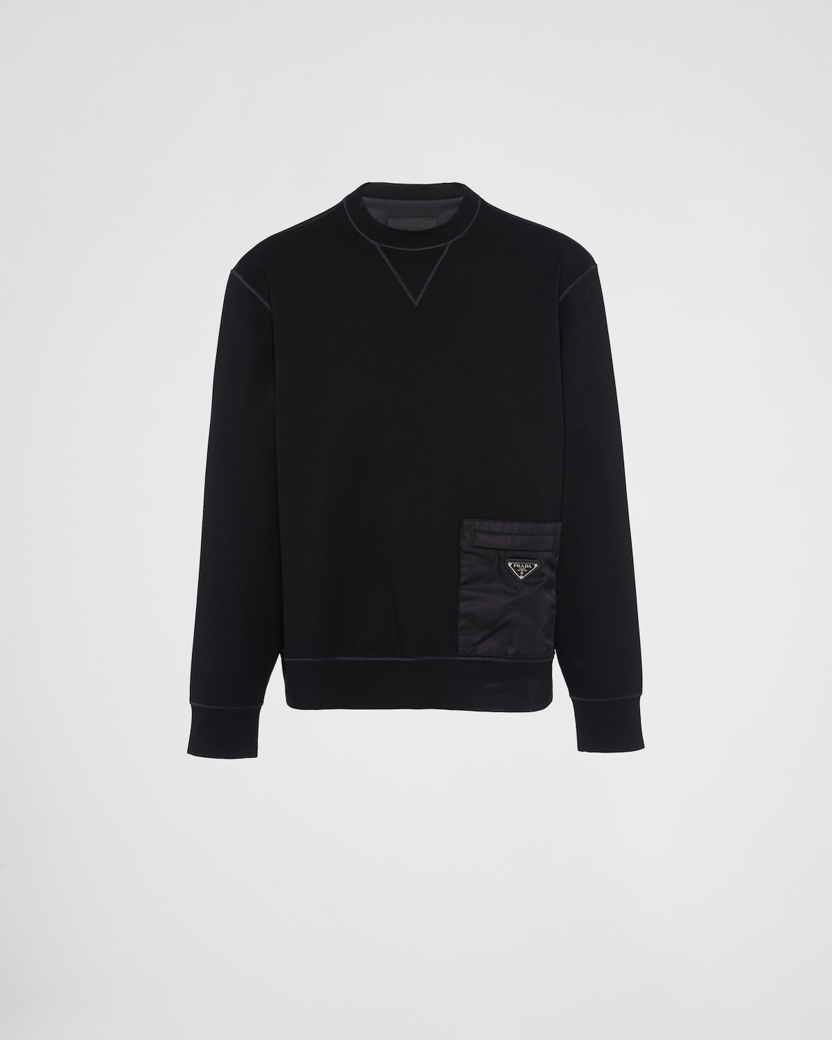 Black/black Technical Fabric Sweatshirt | PRADA