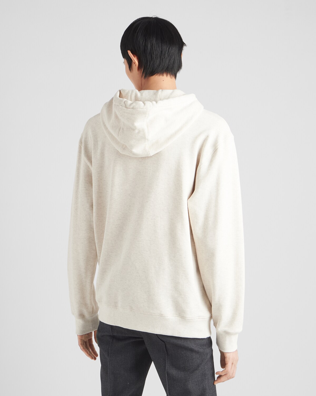 Natural Cotton Fleece Hoodie | PRADA