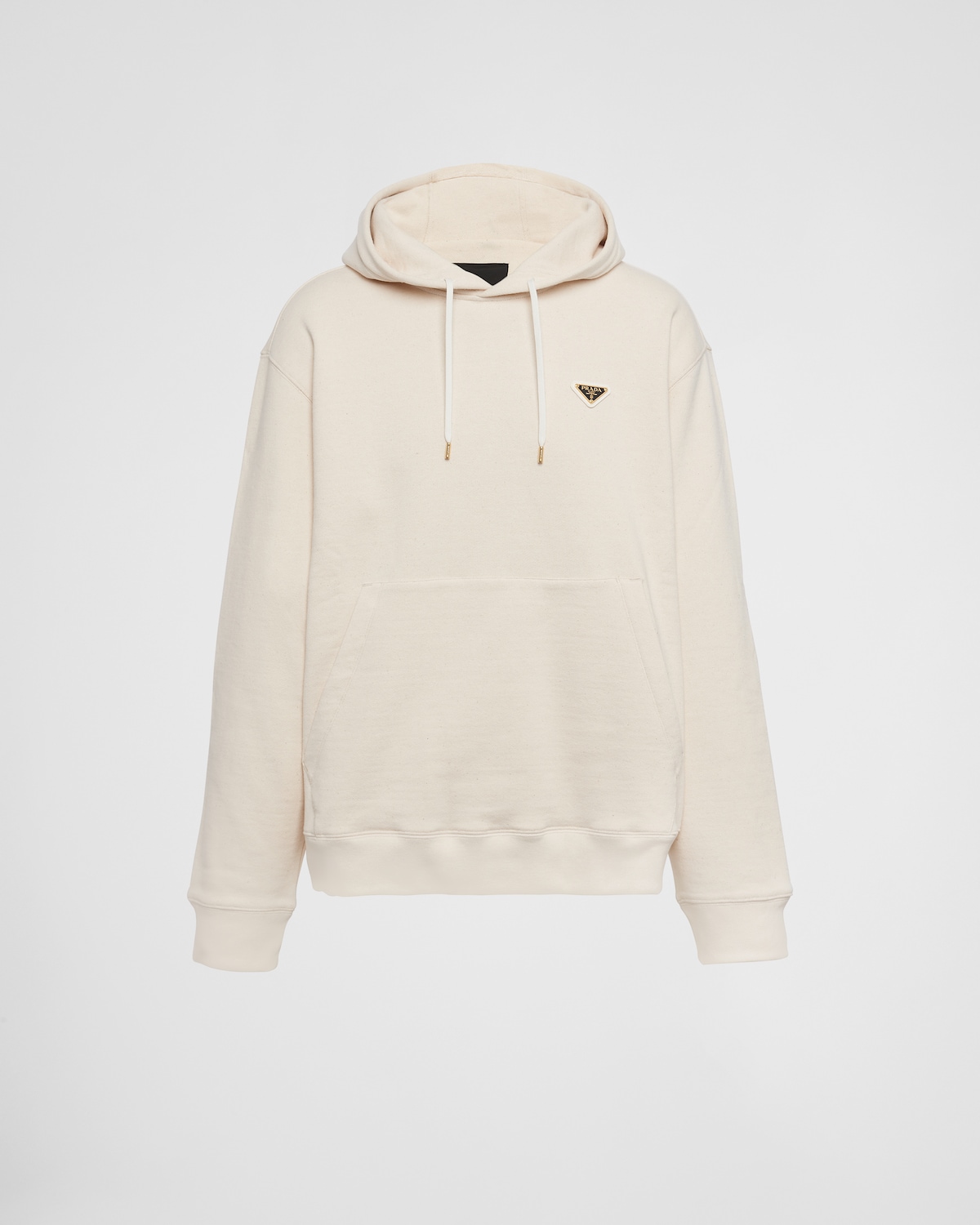 Natural Cotton Fleece Hoodie | PRADA