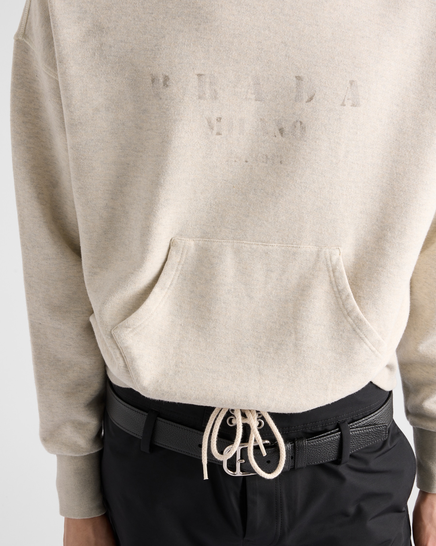 Natural Cotton Fleece Hoodie | PRADA