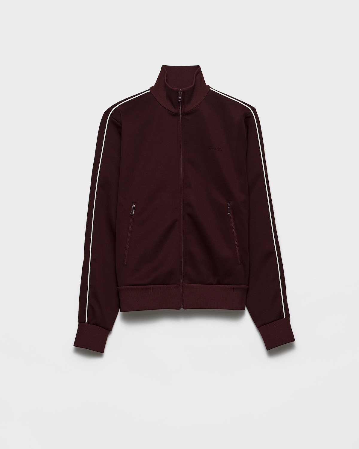 Garnet Zippered Technical Fabric Track Jacket | PRADA - United States