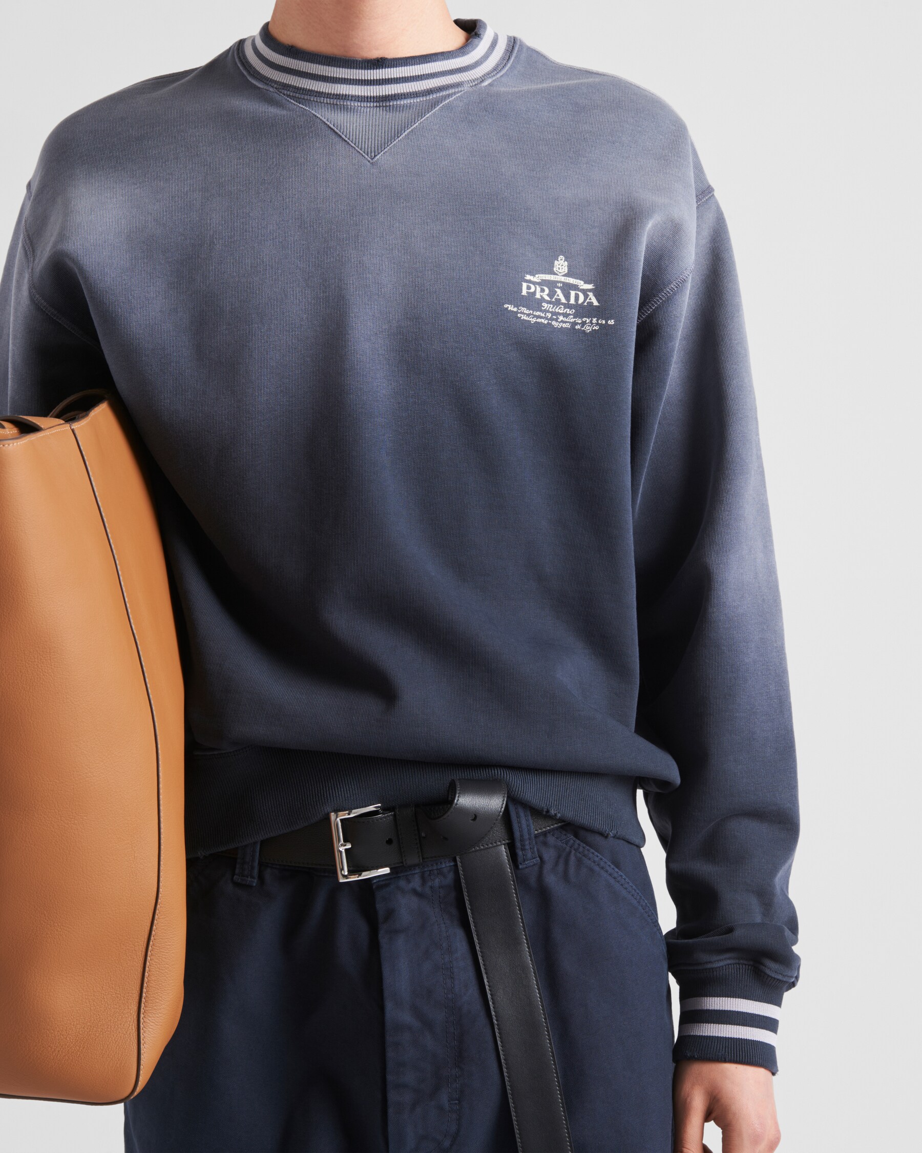 Navy Cotton Sweatshirt | PRADA
