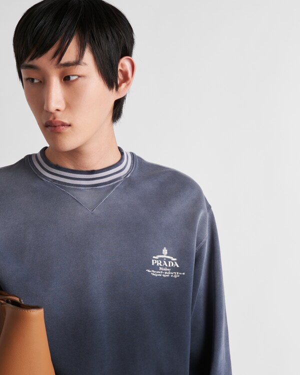 Navy Cotton Sweatshirt | PRADA