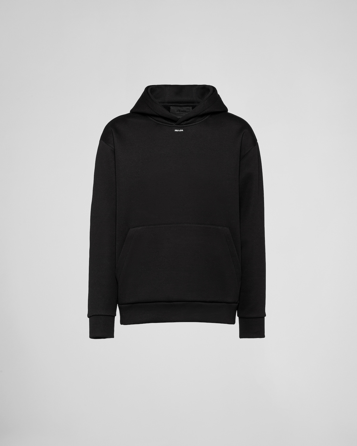 Black Technical Cotton Hoodie | PRADA