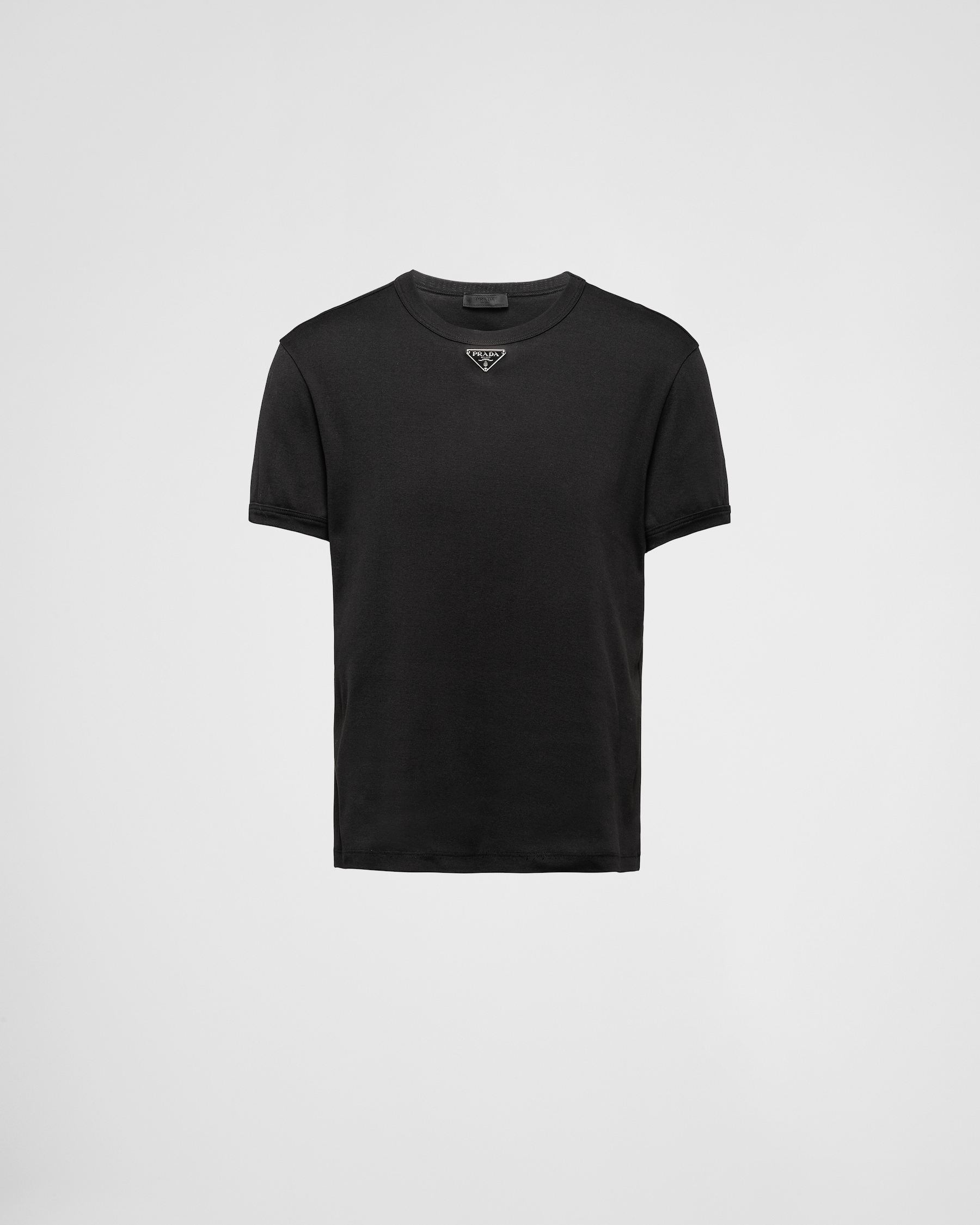 Black Cotton T-shirt | PRADA