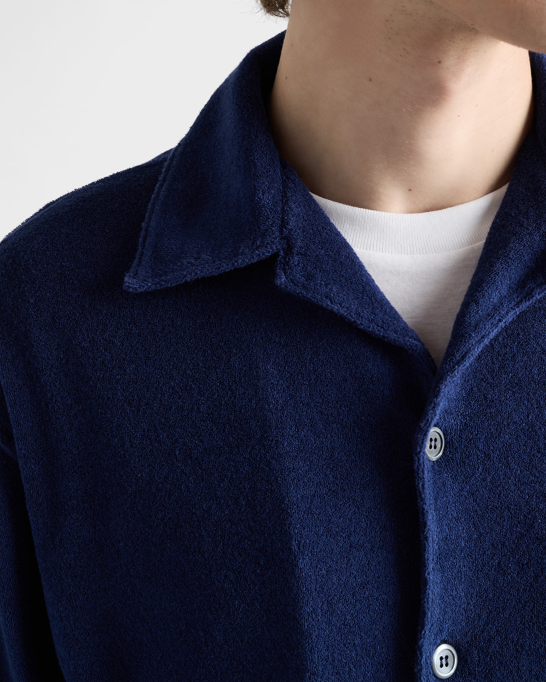 Navy Short-sleeved Terry Shirt | PRADA
