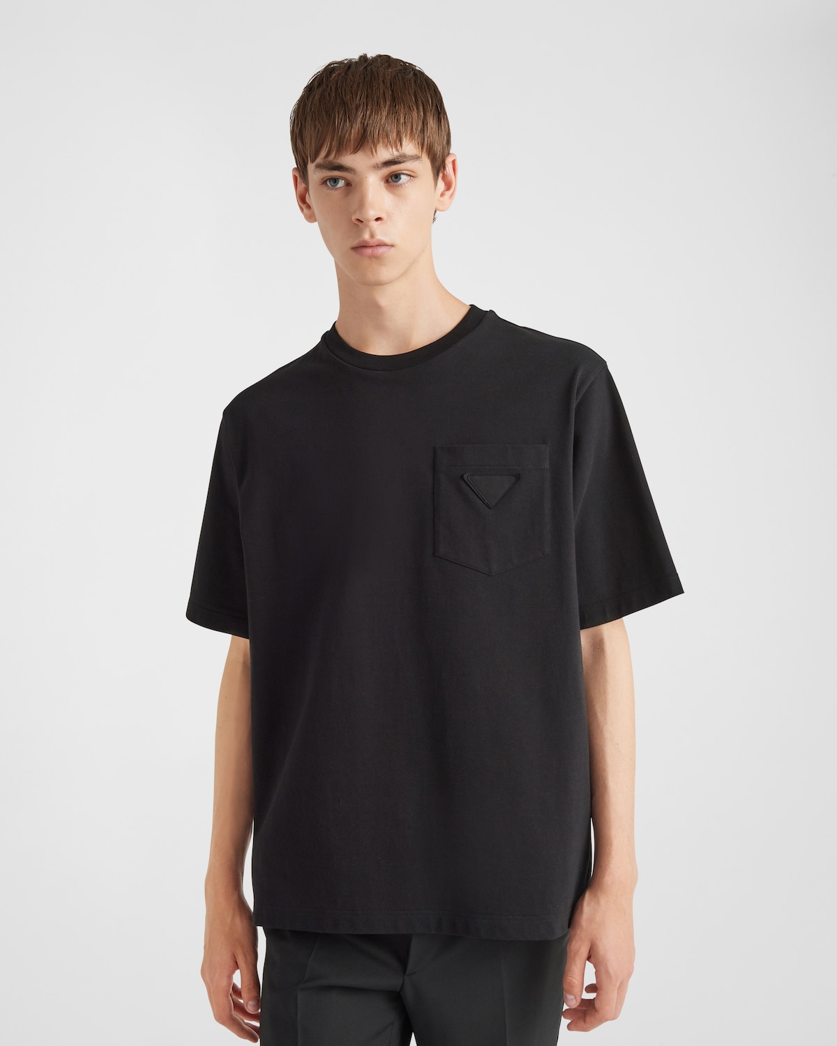 黑色 Oversize 棉质T恤 | PRADA