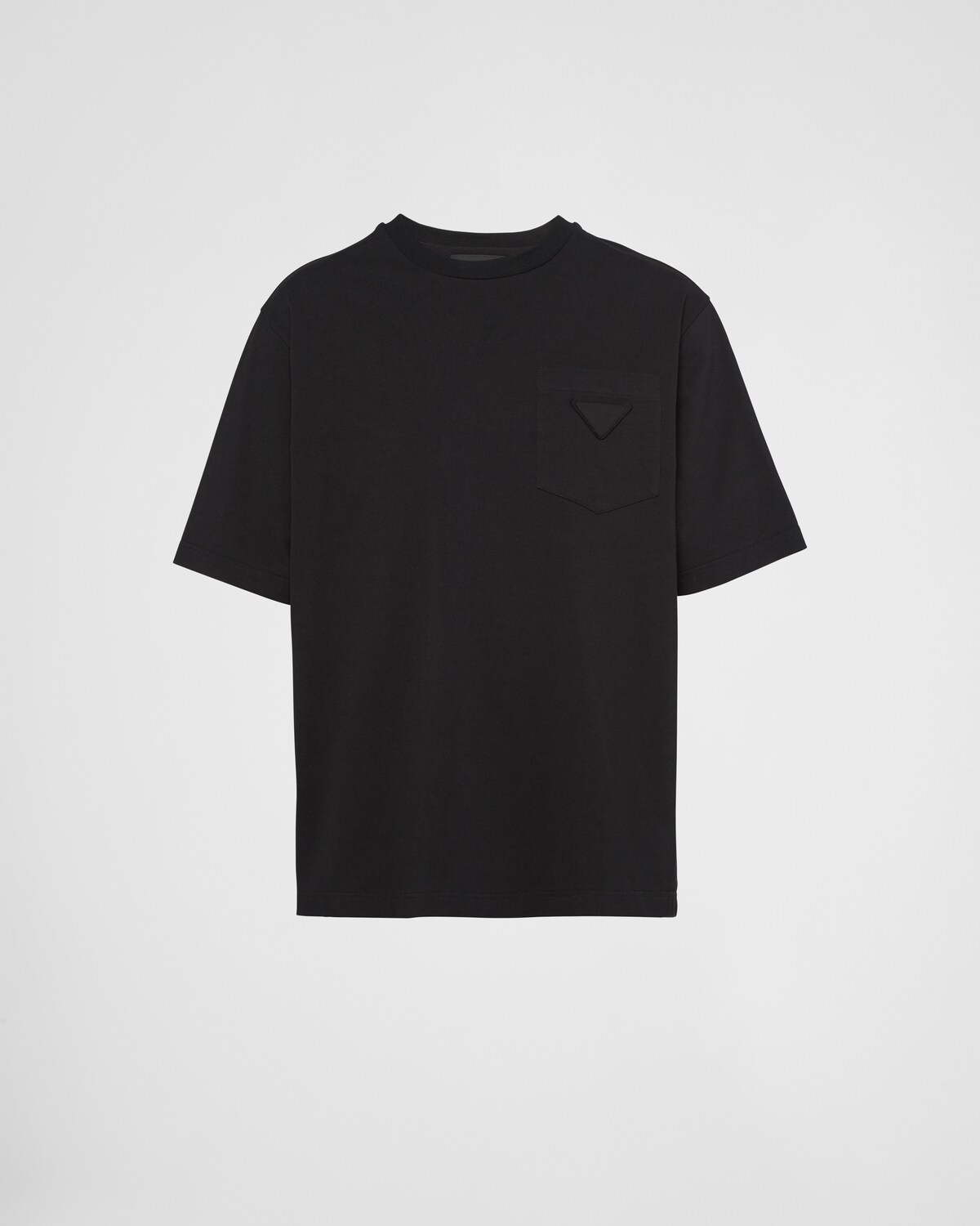 Oversized Cotton T-shirt ดำ | PRADA