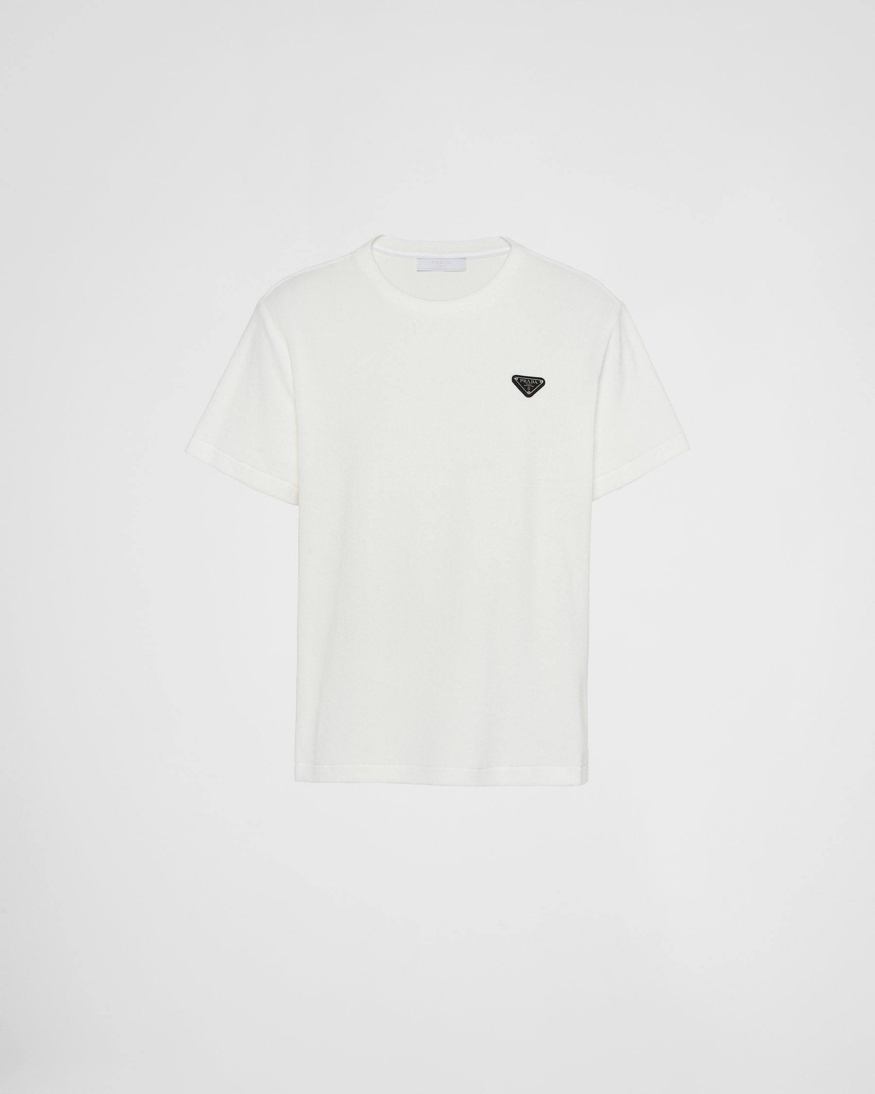 White Terry T-shirt | PRADA