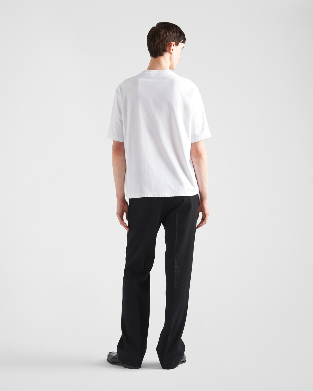White Technical Cotton T-shirt | PRADA