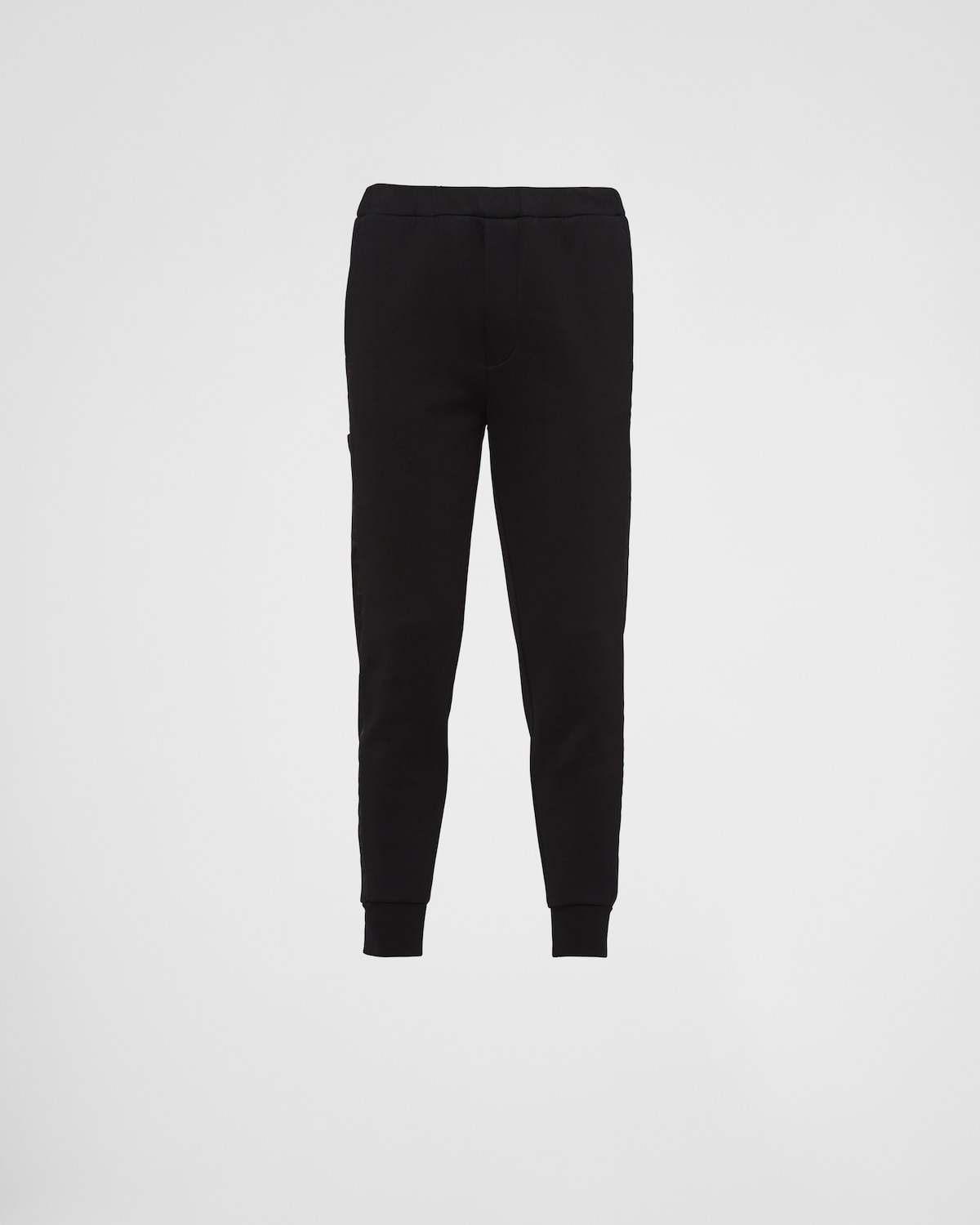 Black/black Sweatpants With Re-nylon Details | PRADA