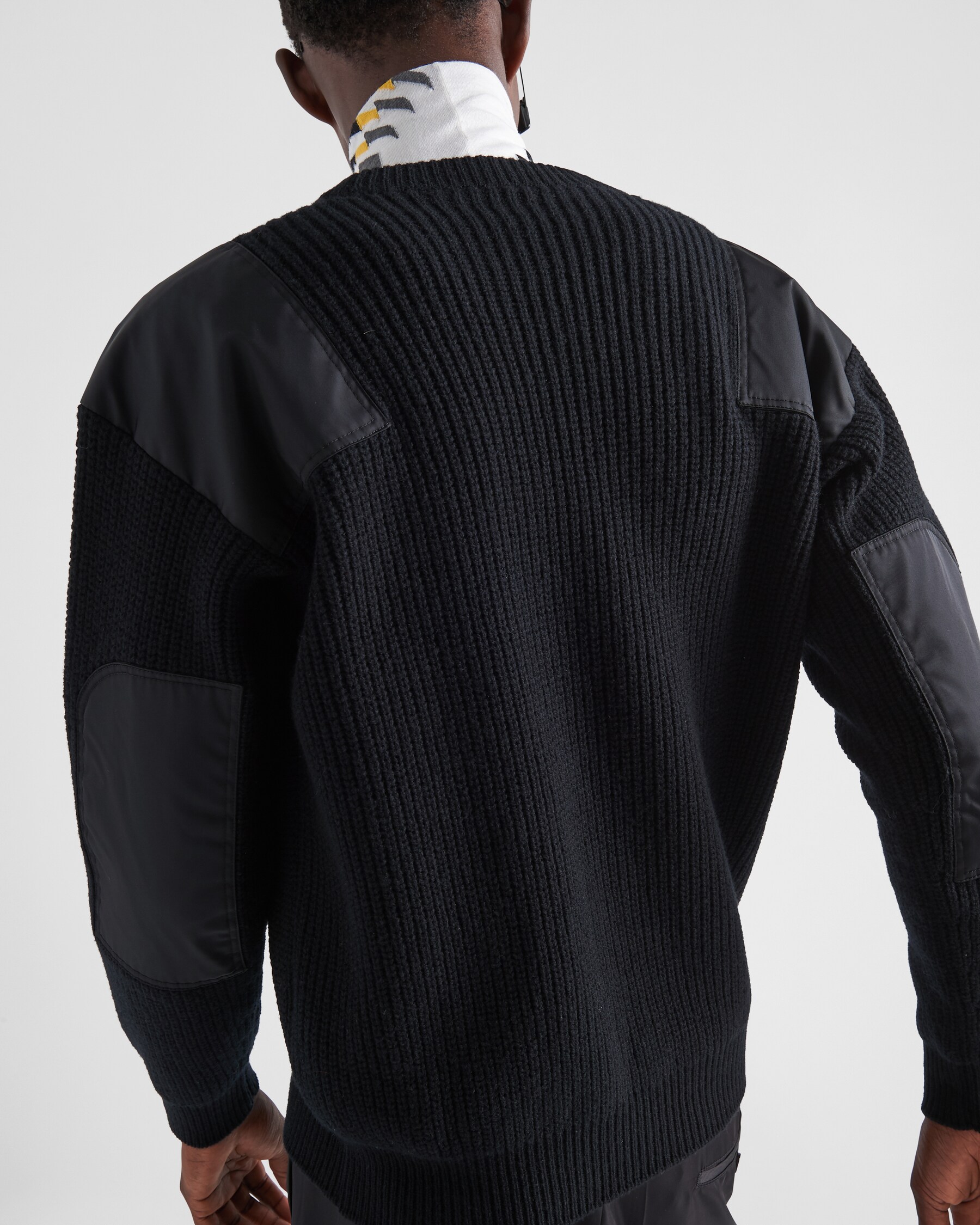Black Wool And Re-nylon Sweater | PRADA