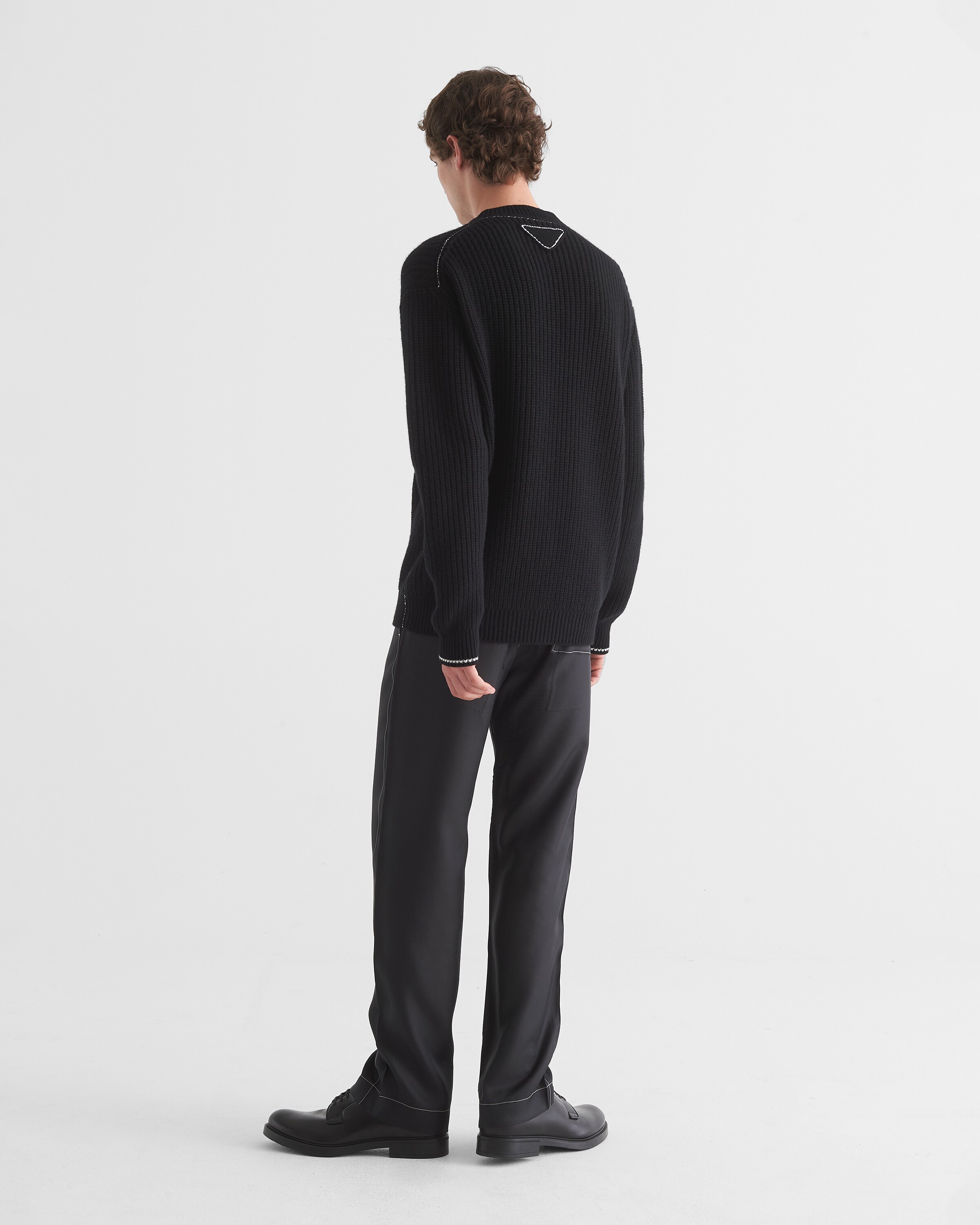 Black Cashmere Crew-neck Sweater | PRADA