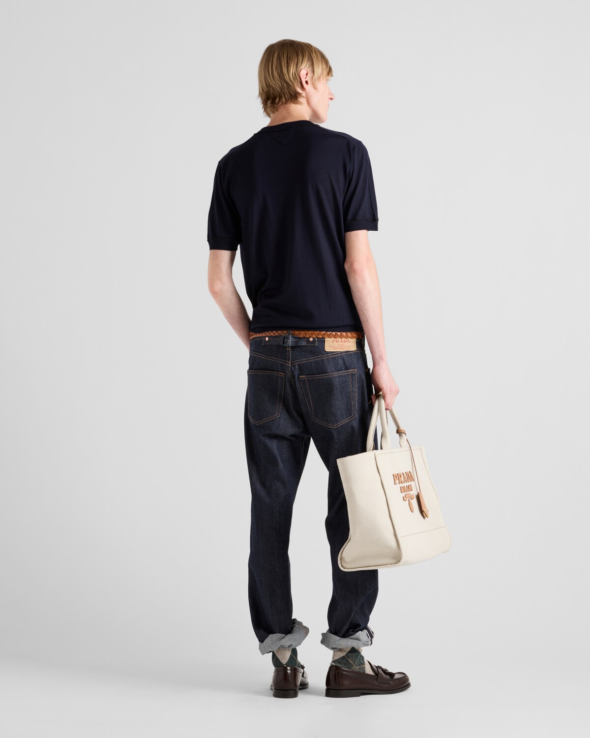 Navy Wool Crew-neck Sweater | PRADA