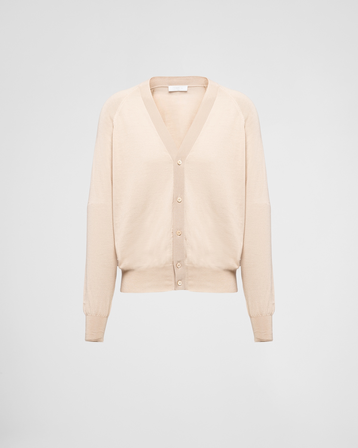 Albino White Worsted-wool Cardigan | PRADA