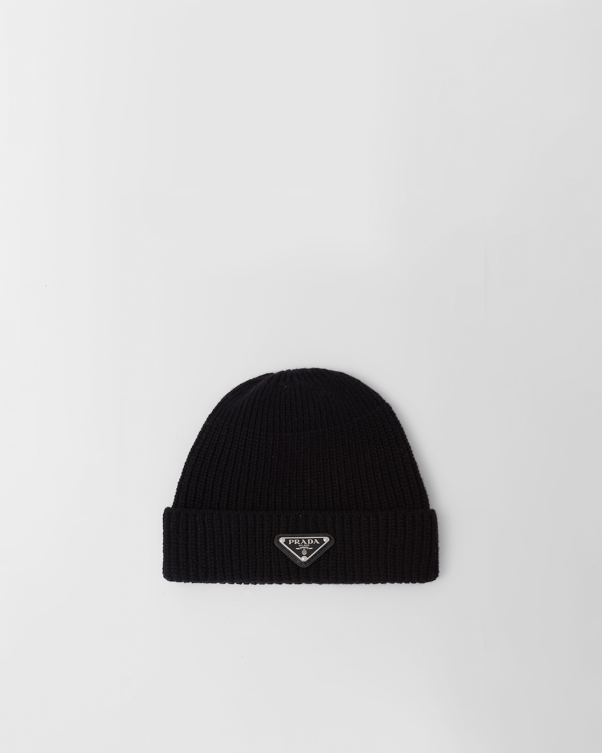 Black Wool And Cashmere Beanie | PRADA