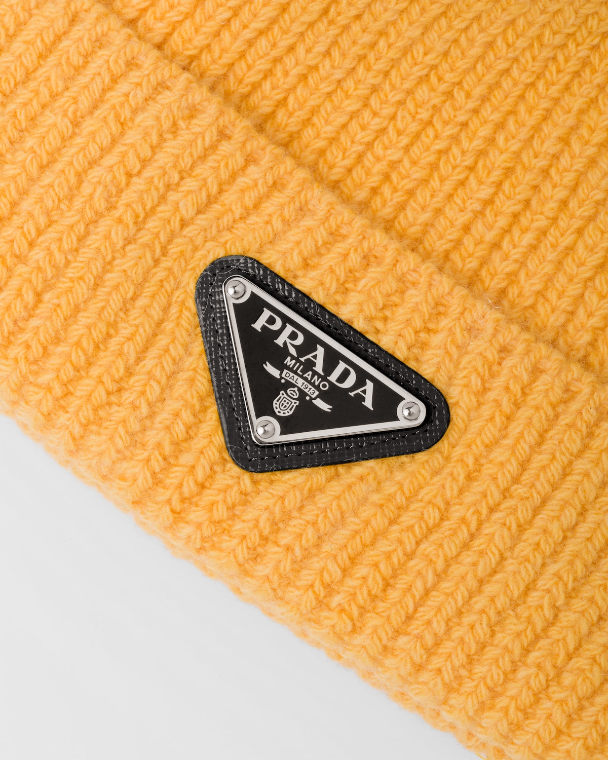 Yellow Wool And Cashmere Beanie | PRADA