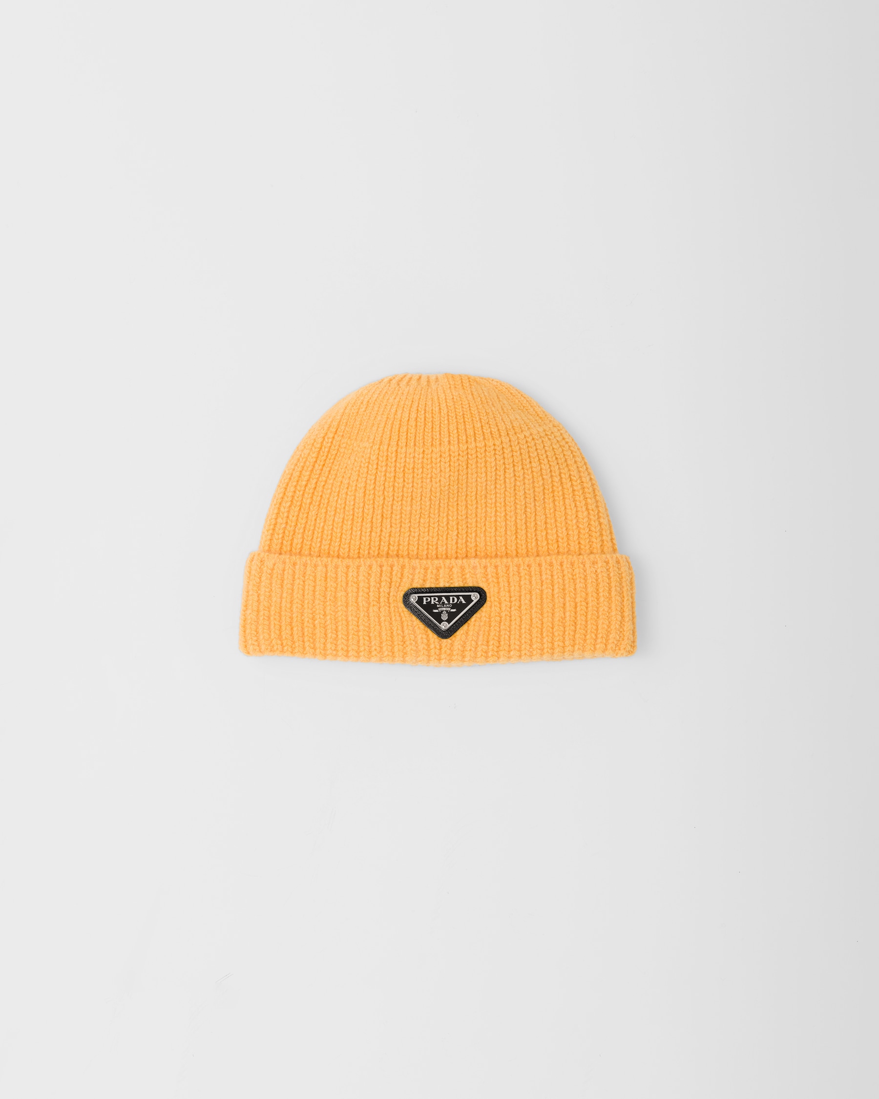 Yellow Wool And Cashmere Beanie | PRADA