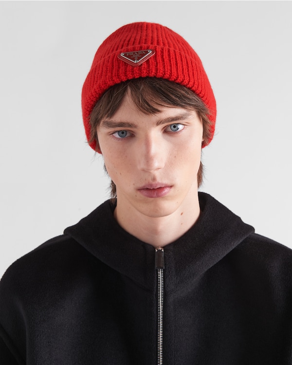 Red Wool And Cashmere Beanie | PRADA