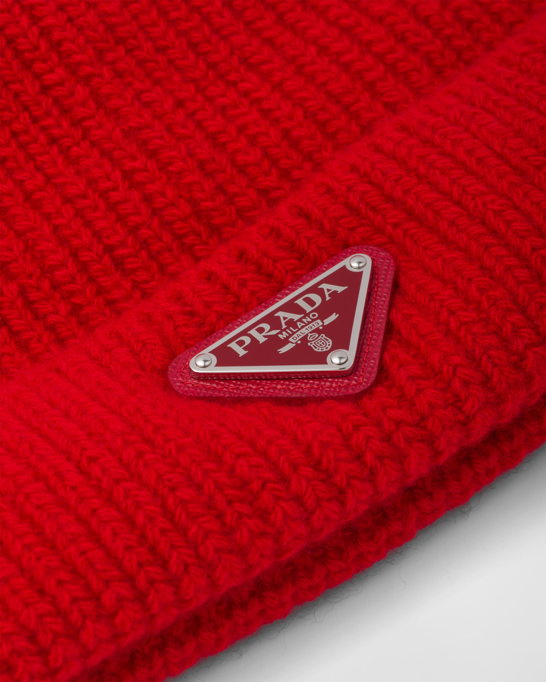 Red Wool And Cashmere Beanie | PRADA