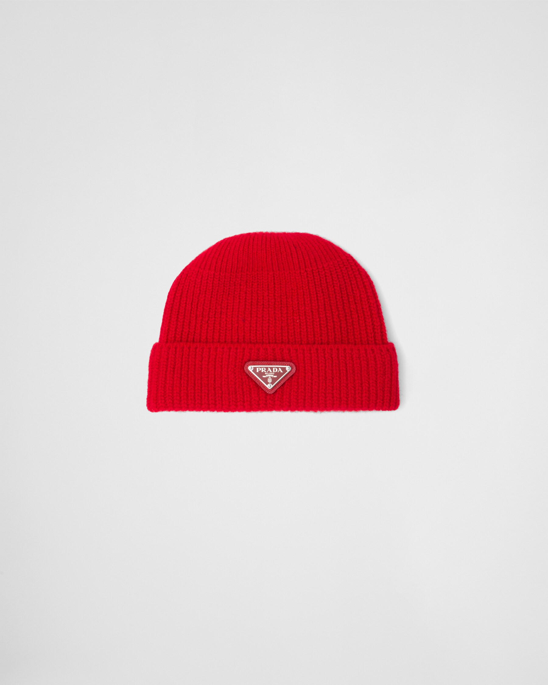 Red Wool And Cashmere Beanie | PRADA