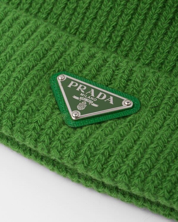 Green Wool And Cashmere Beanie | PRADA