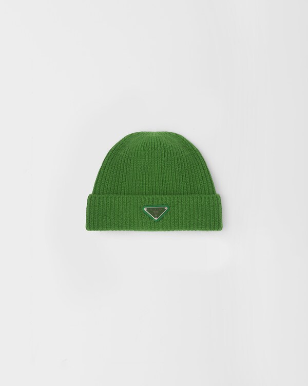 Green Wool And Cashmere Beanie | PRADA