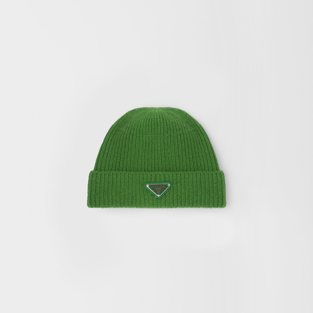 Green Wool and cashmere beanie | Prada