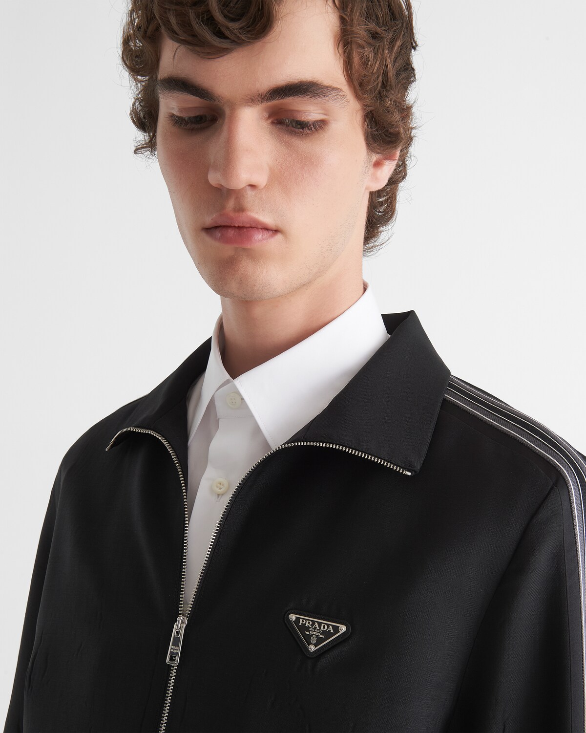 Black Superfine Wool Cardigan | PRADA