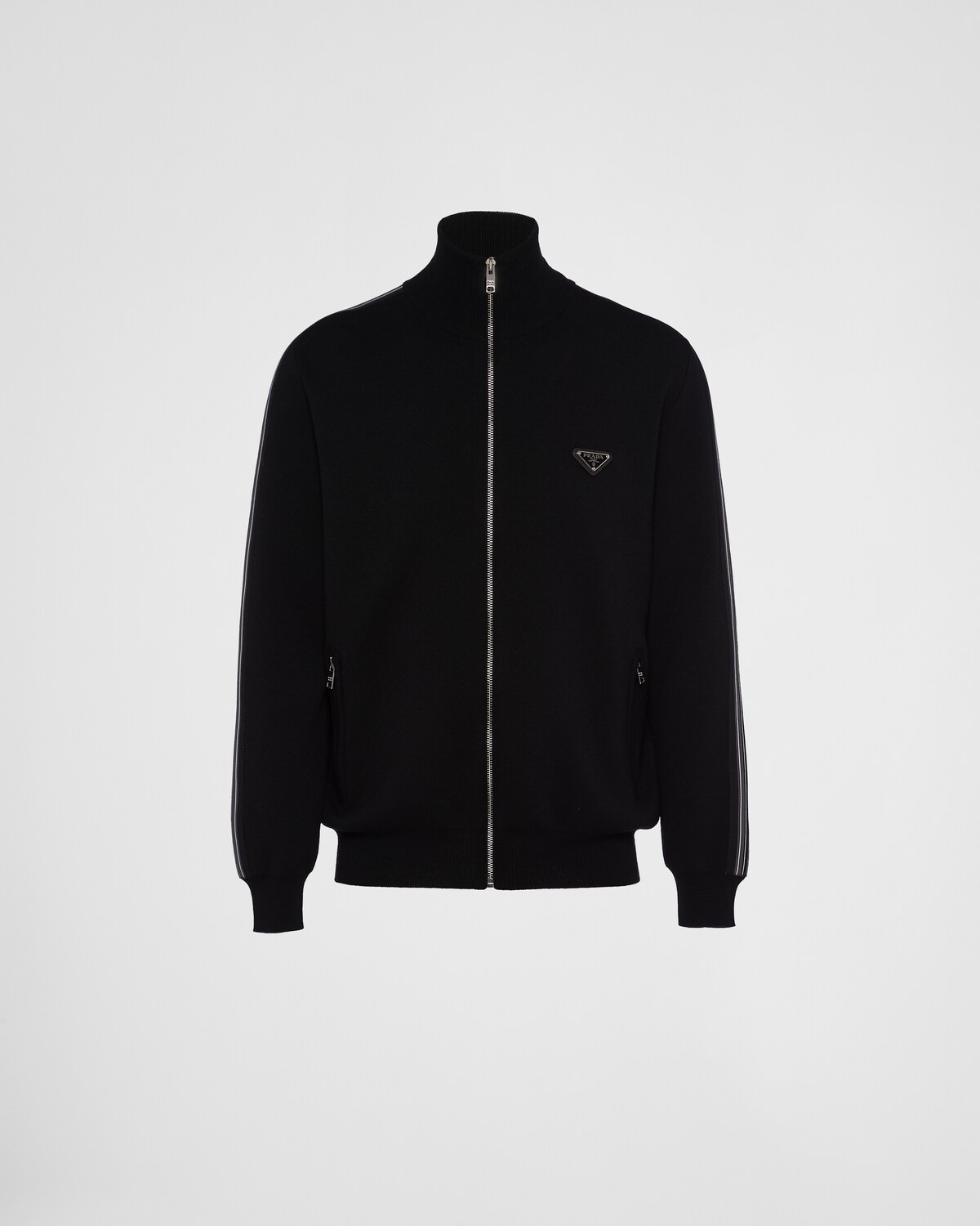 Black Superfine Wool Cardigan | PRADA