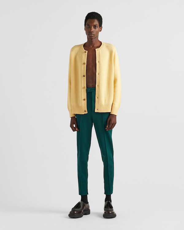 Cream Wool And Cashmere Cardigan | PRADA