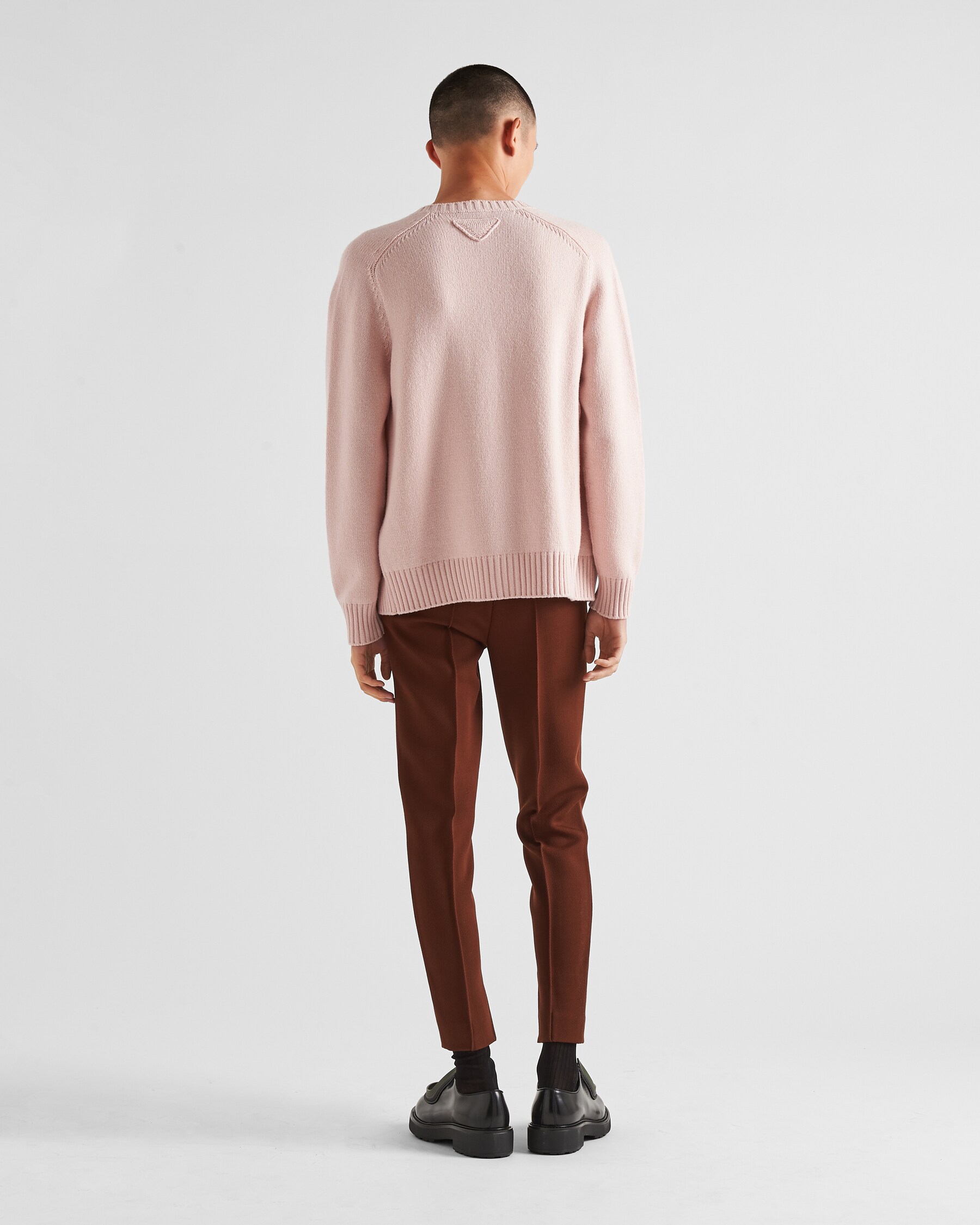 Alabaster Pink Wool And Cashmere Cardigan | PRADA