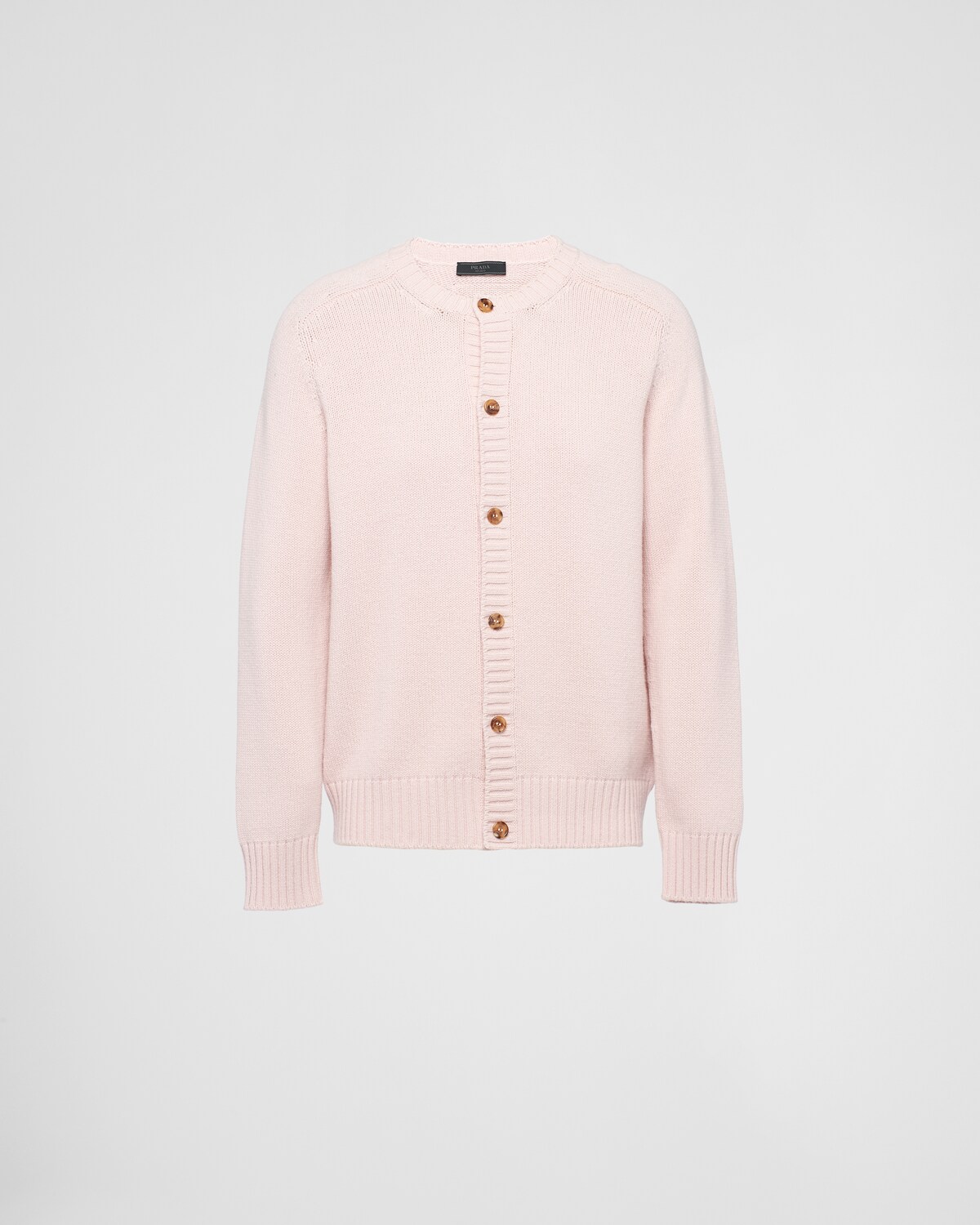 Alabaster Pink Wool And Cashmere Cardigan | PRADA