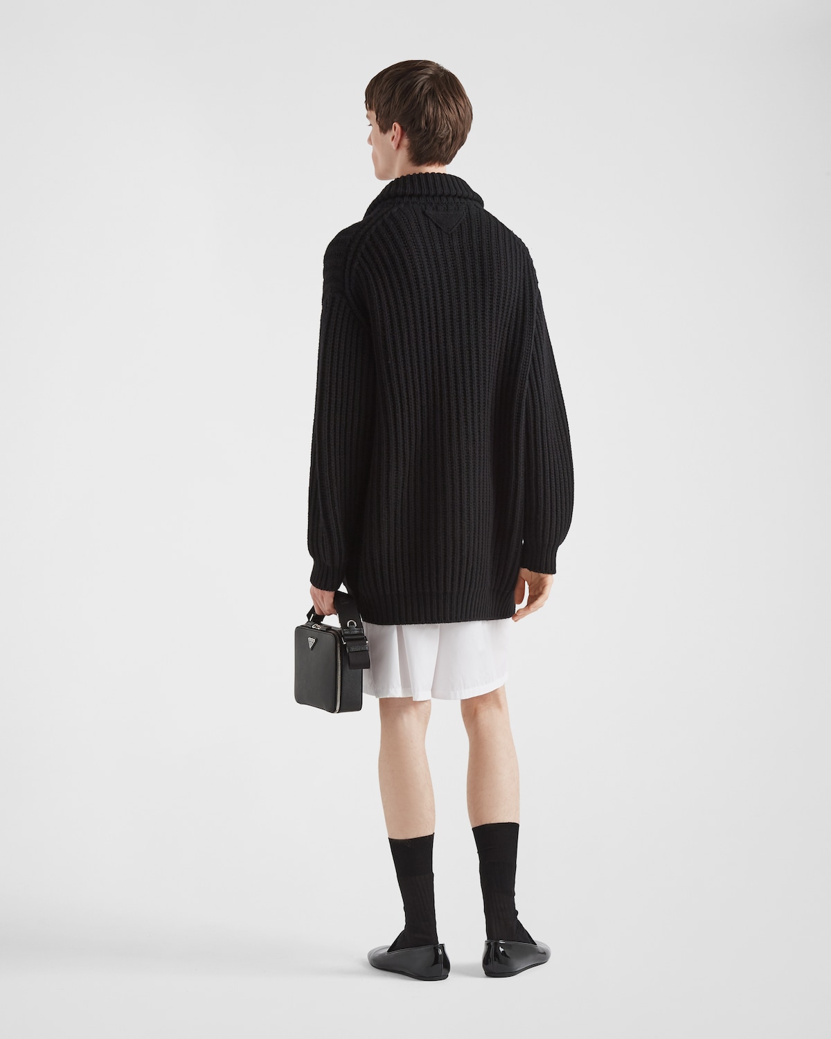 Black Oversized Cashmere Cardigan | PRADA