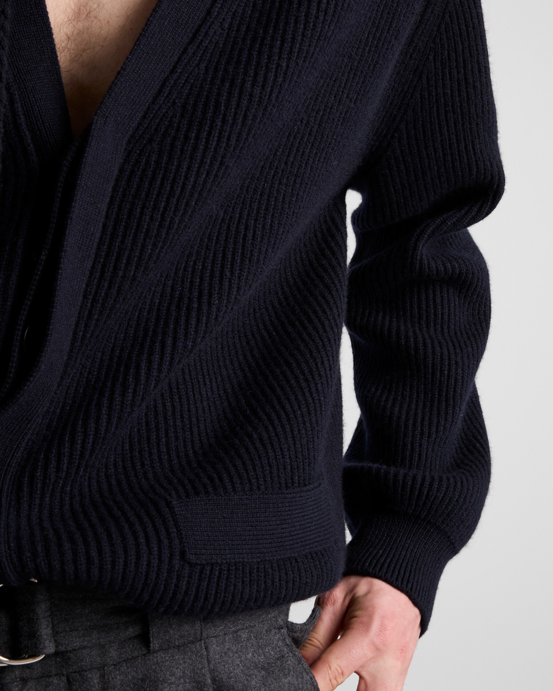 Navy Cashmere Cardigan | PRADA