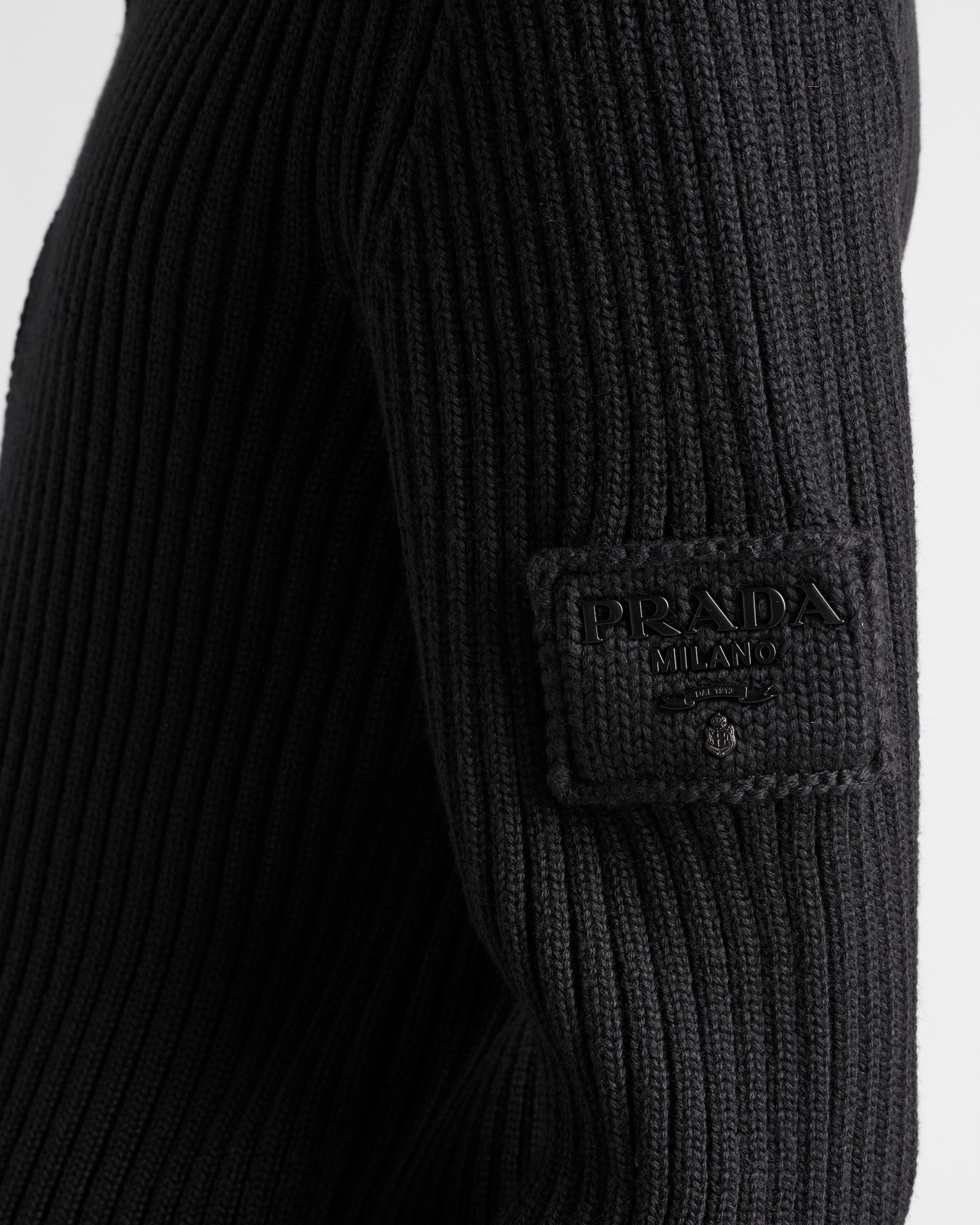 Black Wool Cardigan | PRADA