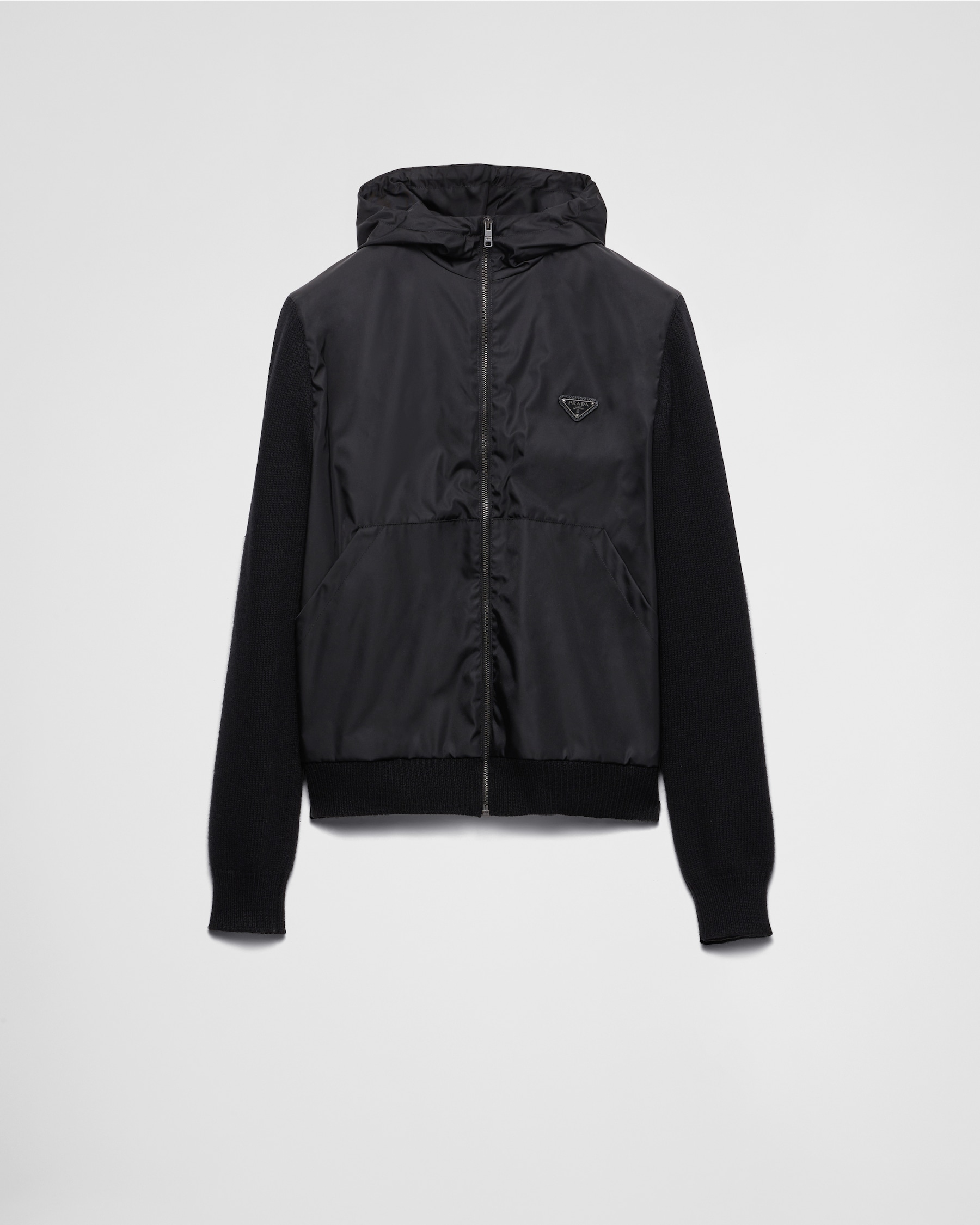 Black Cashmere And Wool Cardigan | PRADA